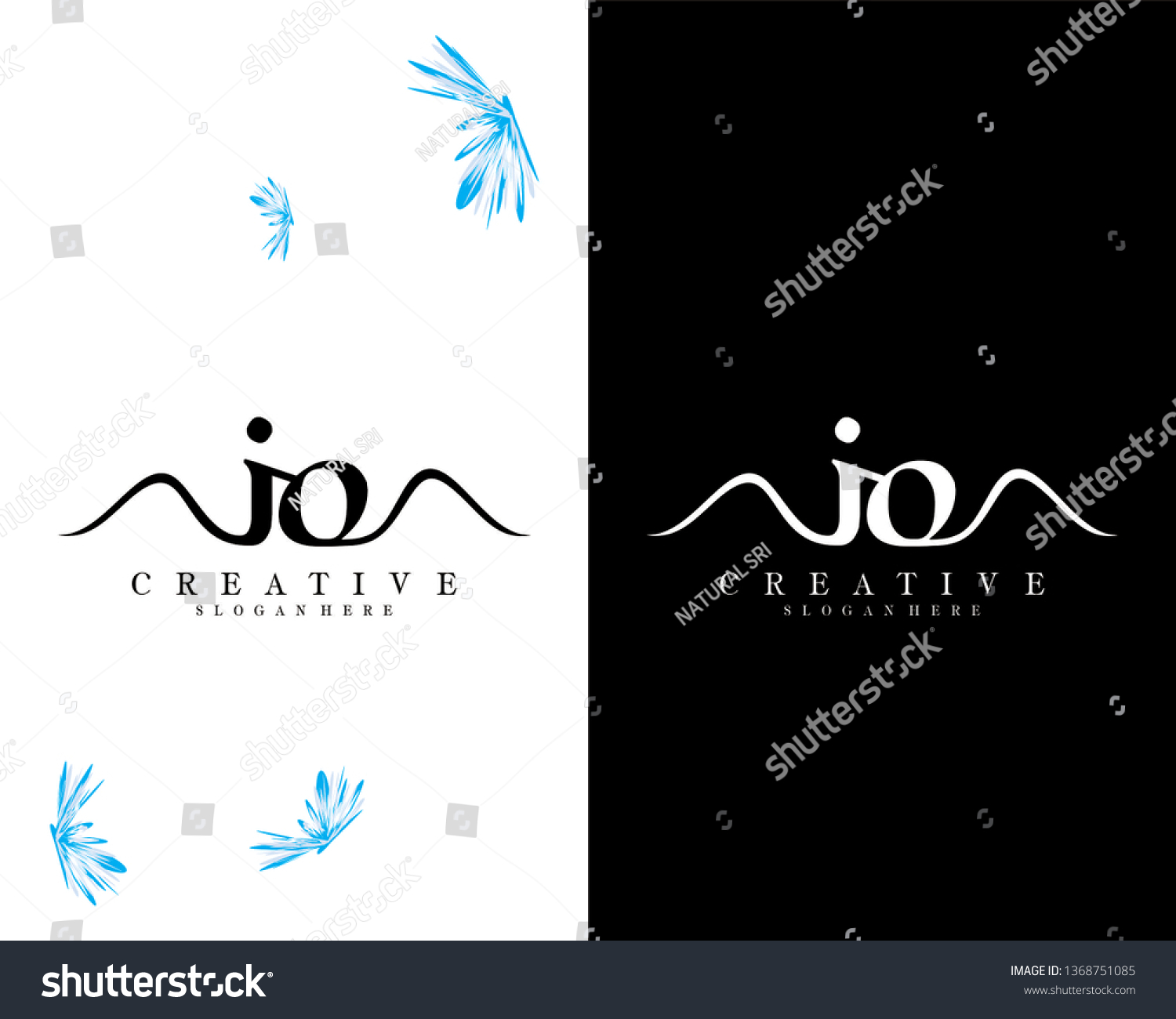 Iooi Letter Creative Logo Design Vector Stock Vector (Royalty Free ...