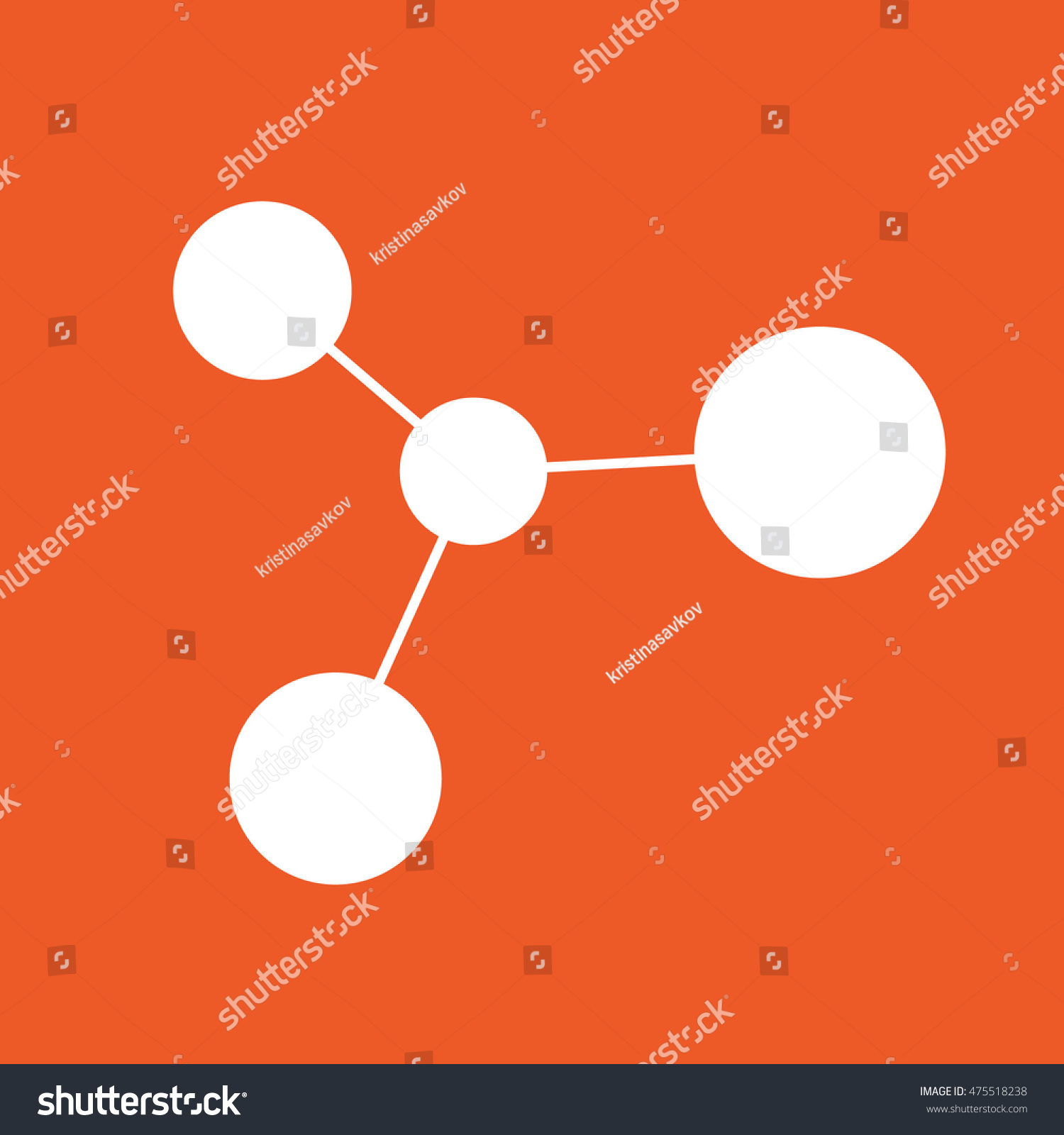 Ion Vector Illustration Orange Background Stock Vector (Royalty Free ...