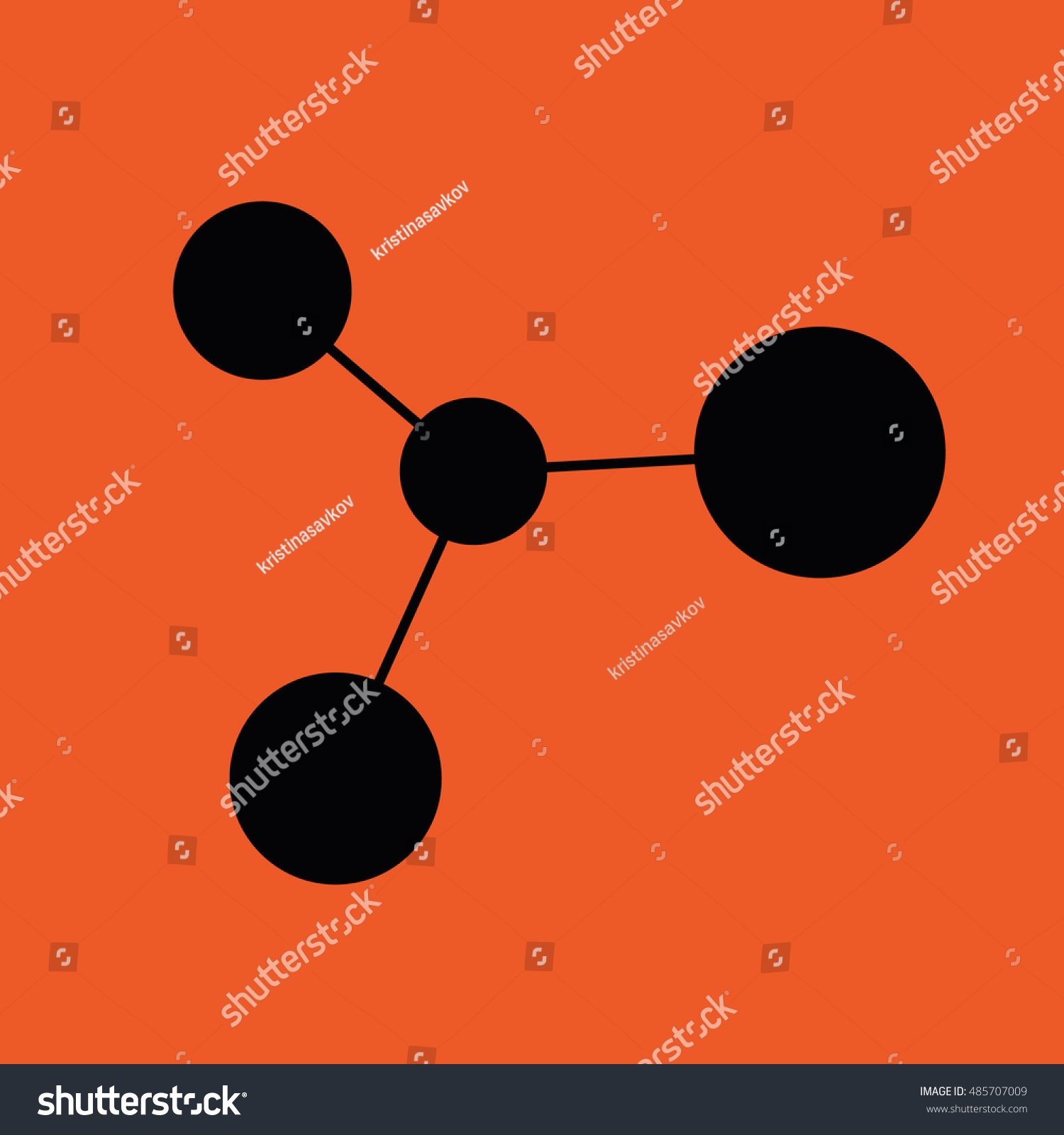 Ion Vector Illustration Orange Background Stock Vector (Royalty Free ...
