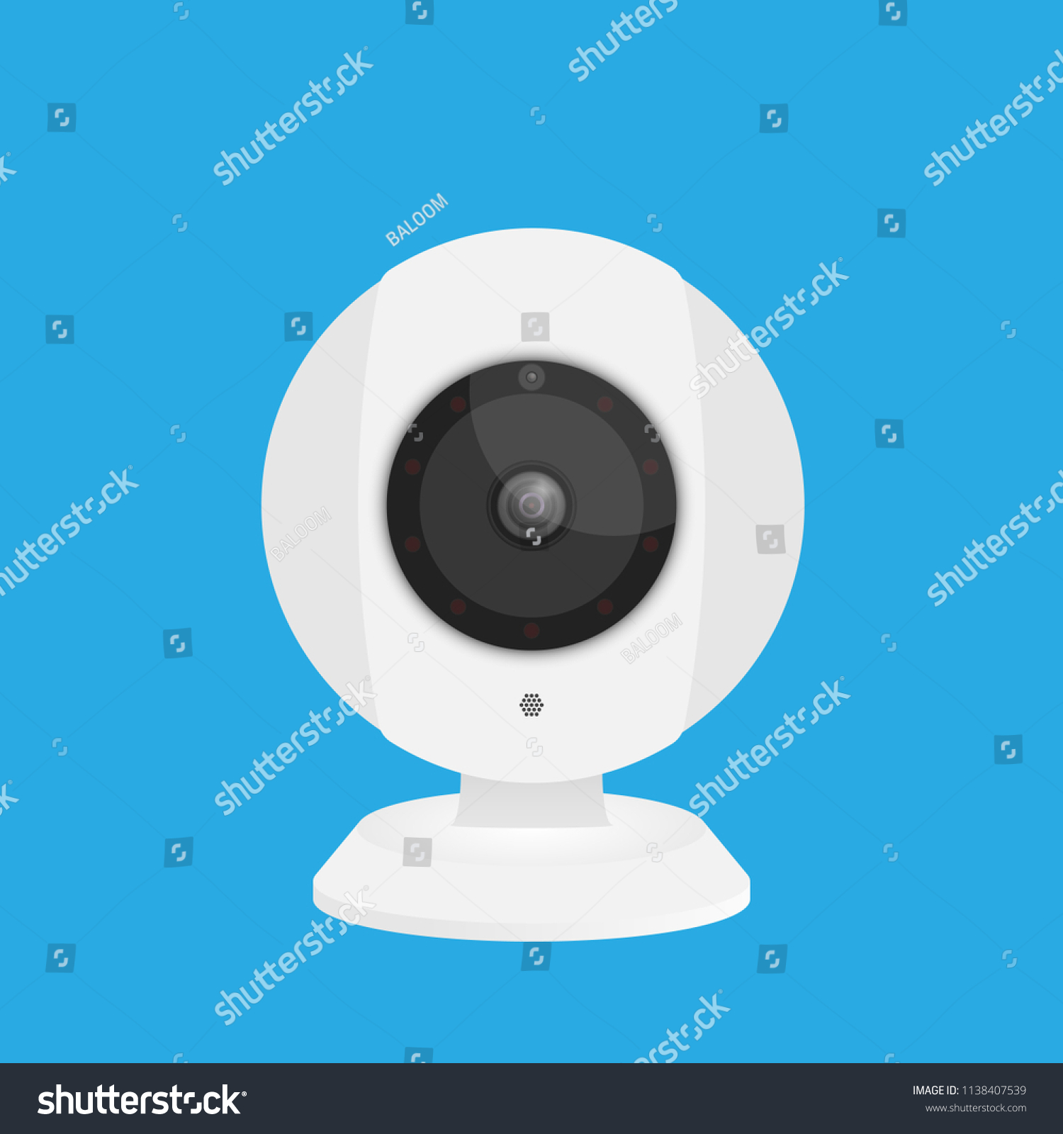 Ip Camera Mic Ball Design Isolated Stock Vector (Royalty Free ...