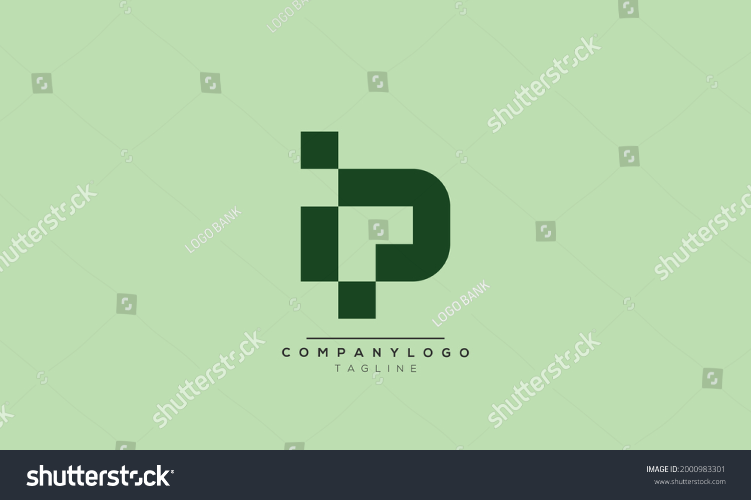 Ip Initials Monogram Letter Text Alphabet Stock Vector (Royalty Free ...
