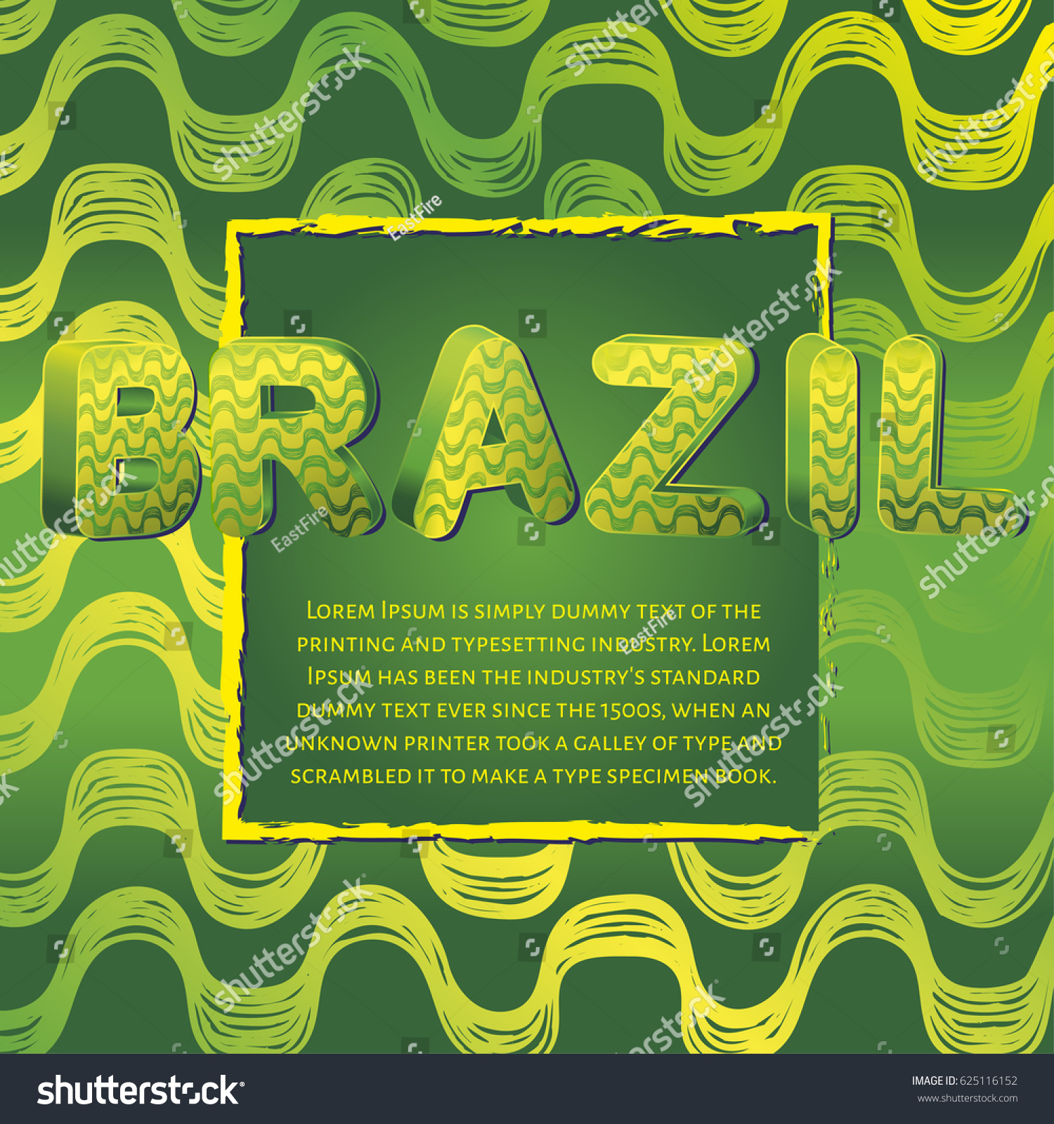 Ipanema Beach Pattern Banner Vector Illustration Stock Vector (Royalty ...