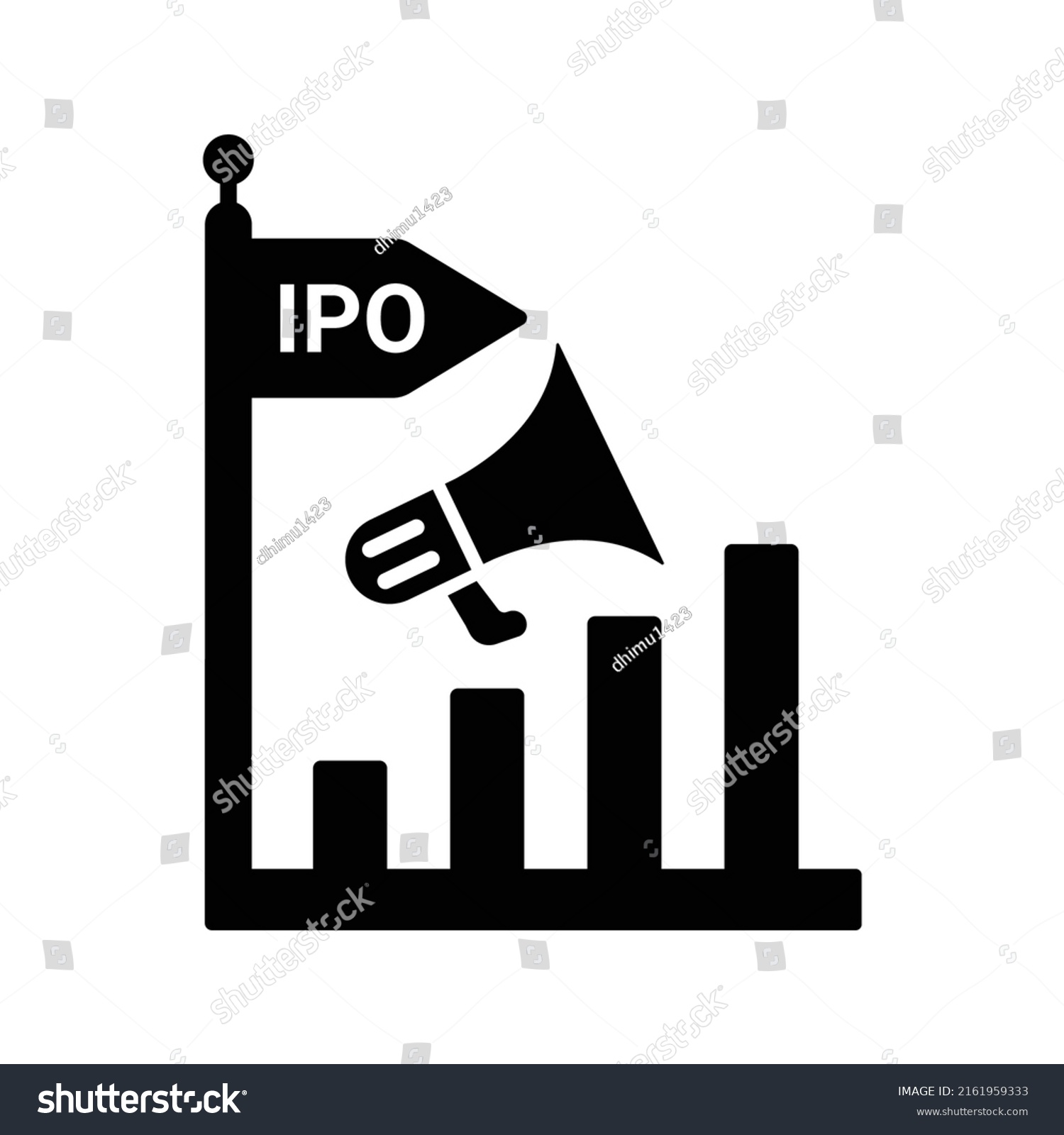 Ipo Initial Offering Public Icon Black Stock Vector (Royalty Free ...