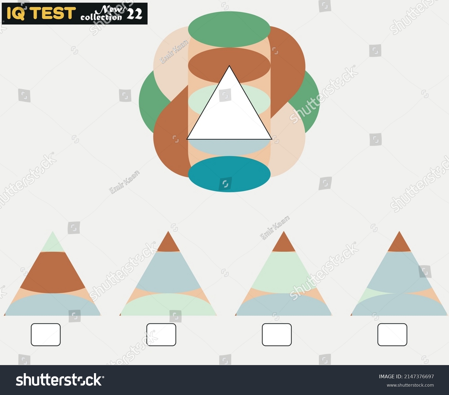 Iq Test Intelligence Questions Finding Missing Stock Vector (Royalty ...
