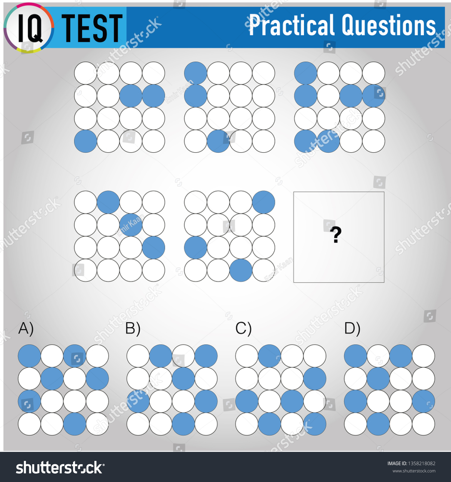 Iq Test Practical Questions Stock Vector (Royalty Free) 1358218082 ...