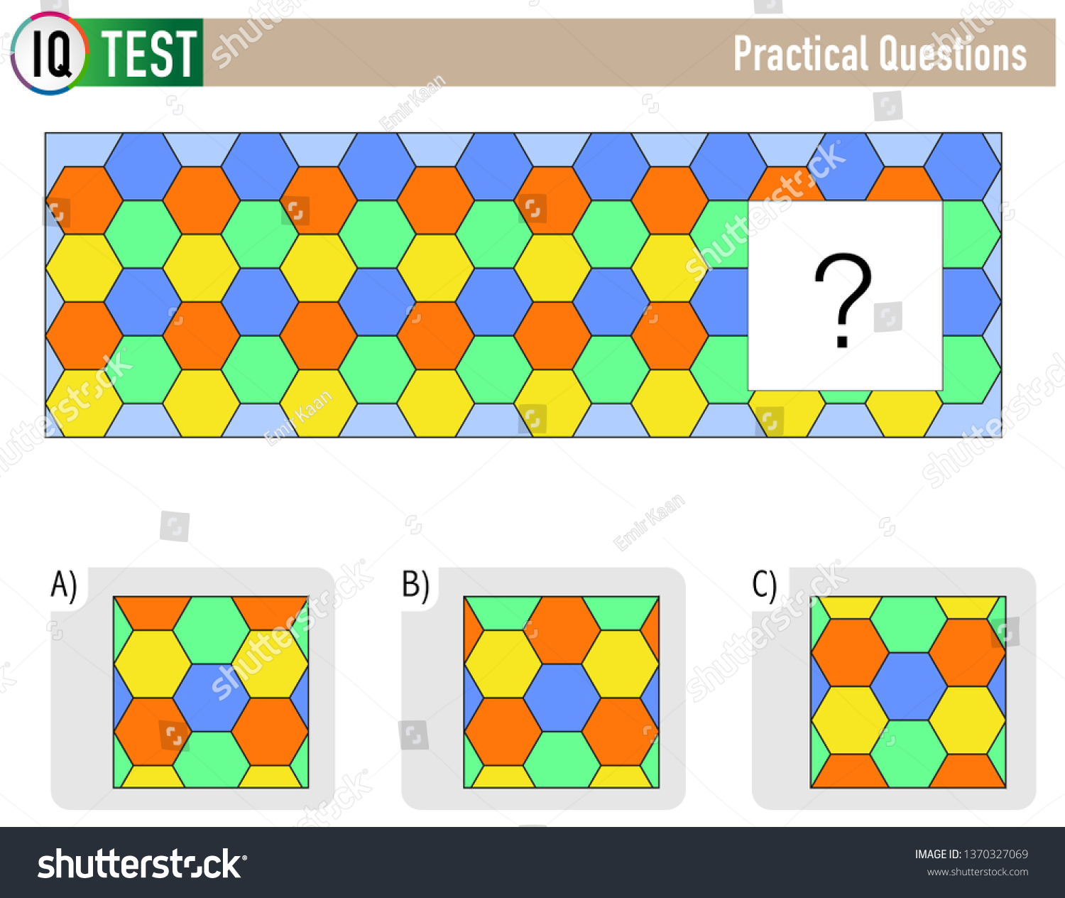 Iq Test Practical Questions Shape Completion: vector de stock (libre de ...