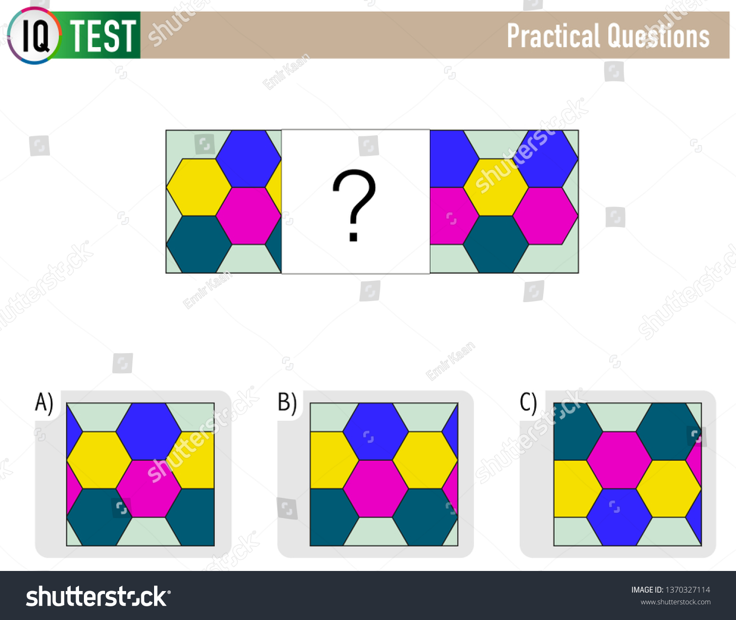 Iq Test Practical Questions Shape Completion: vector de stock (libre de ...