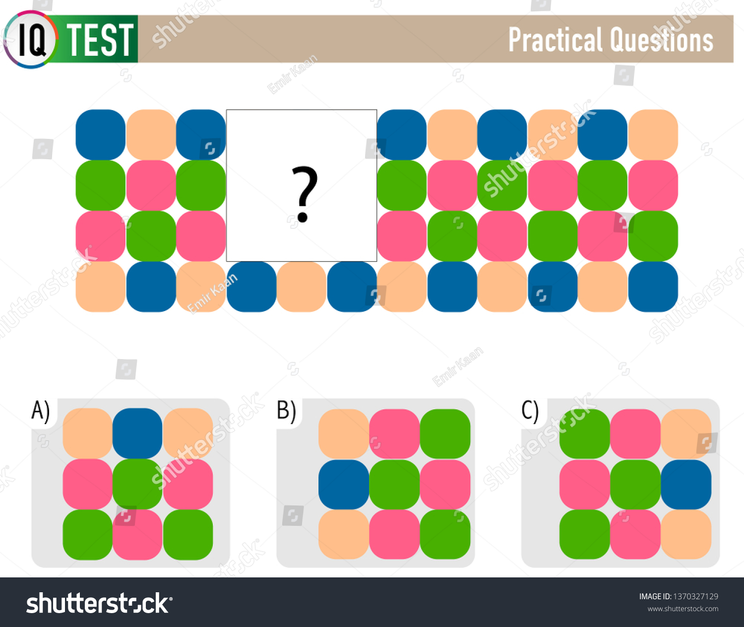 Iq Test Practical Questions Shape Completion Stock Vector (Royalty Free ...