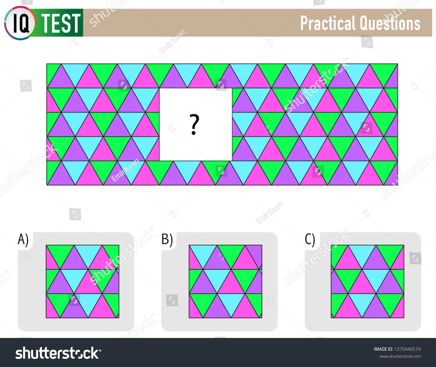 Iq Test Practical Questions Shape Completion Stock-vektor (royaltyfri ...