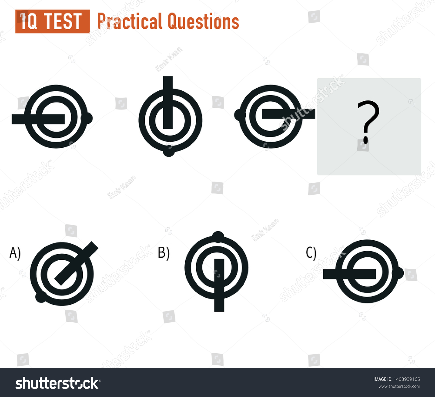 Iq Test Practical Questions Vector Ai Stok Vektör (Telifsiz) 1403939165 ...