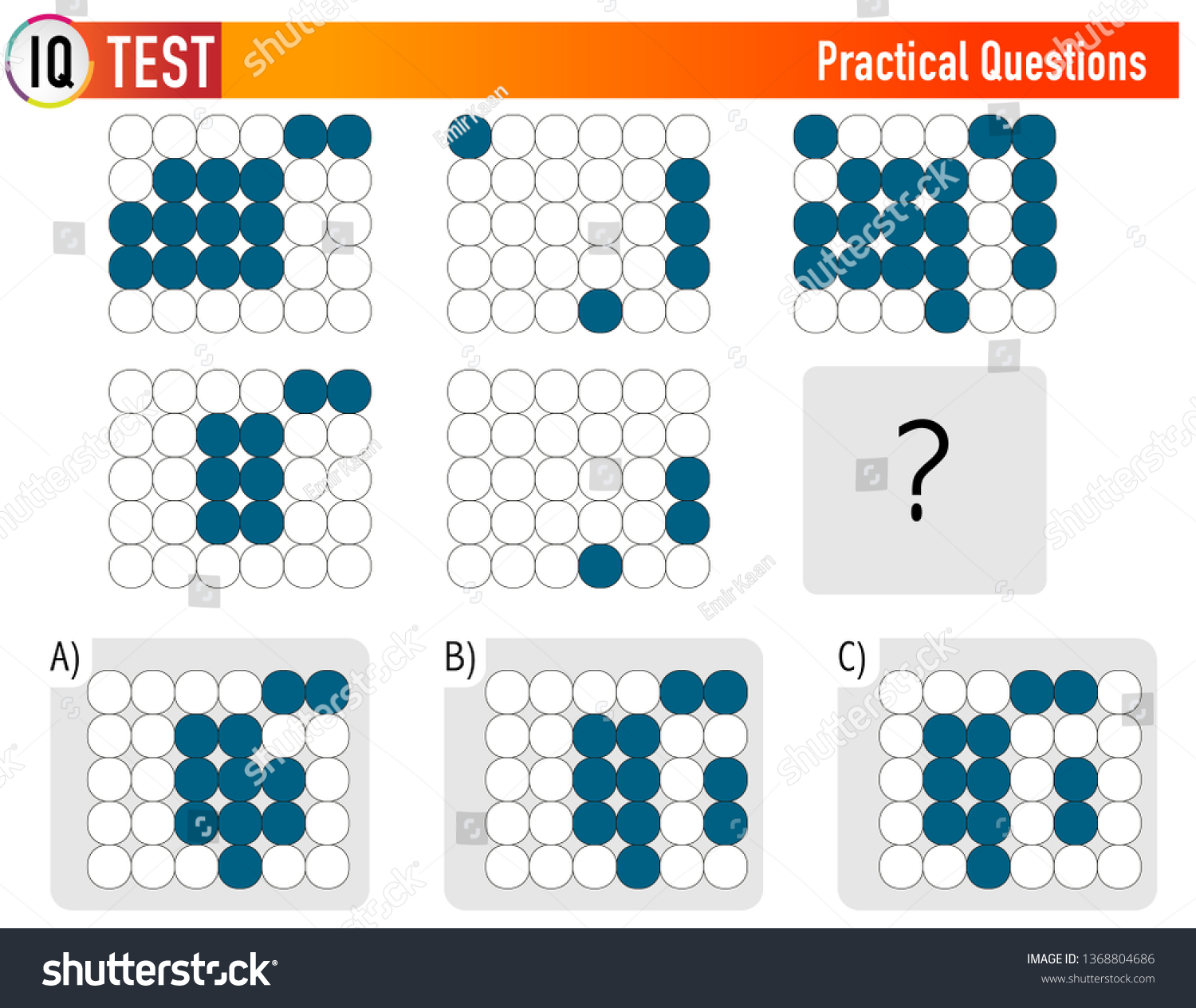 Iq Test Practice Questions Figure Completion Stock Vector (Royalty Free ...