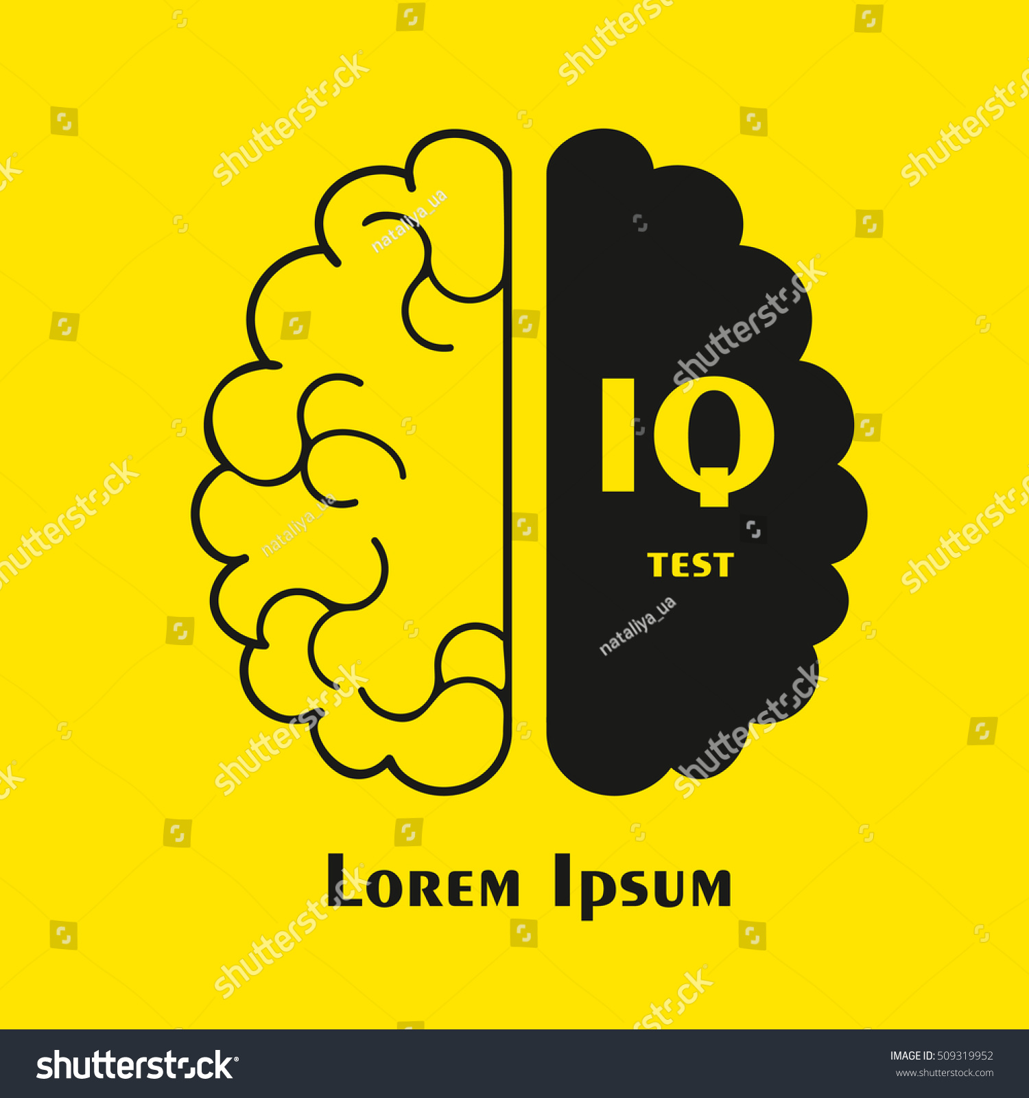 Iq Test Vector Illustration Human Brain Stock Vector (Royalty Free ... Iq Test Vector Illustration Human Brain Stock Vector (Royalty Free ...