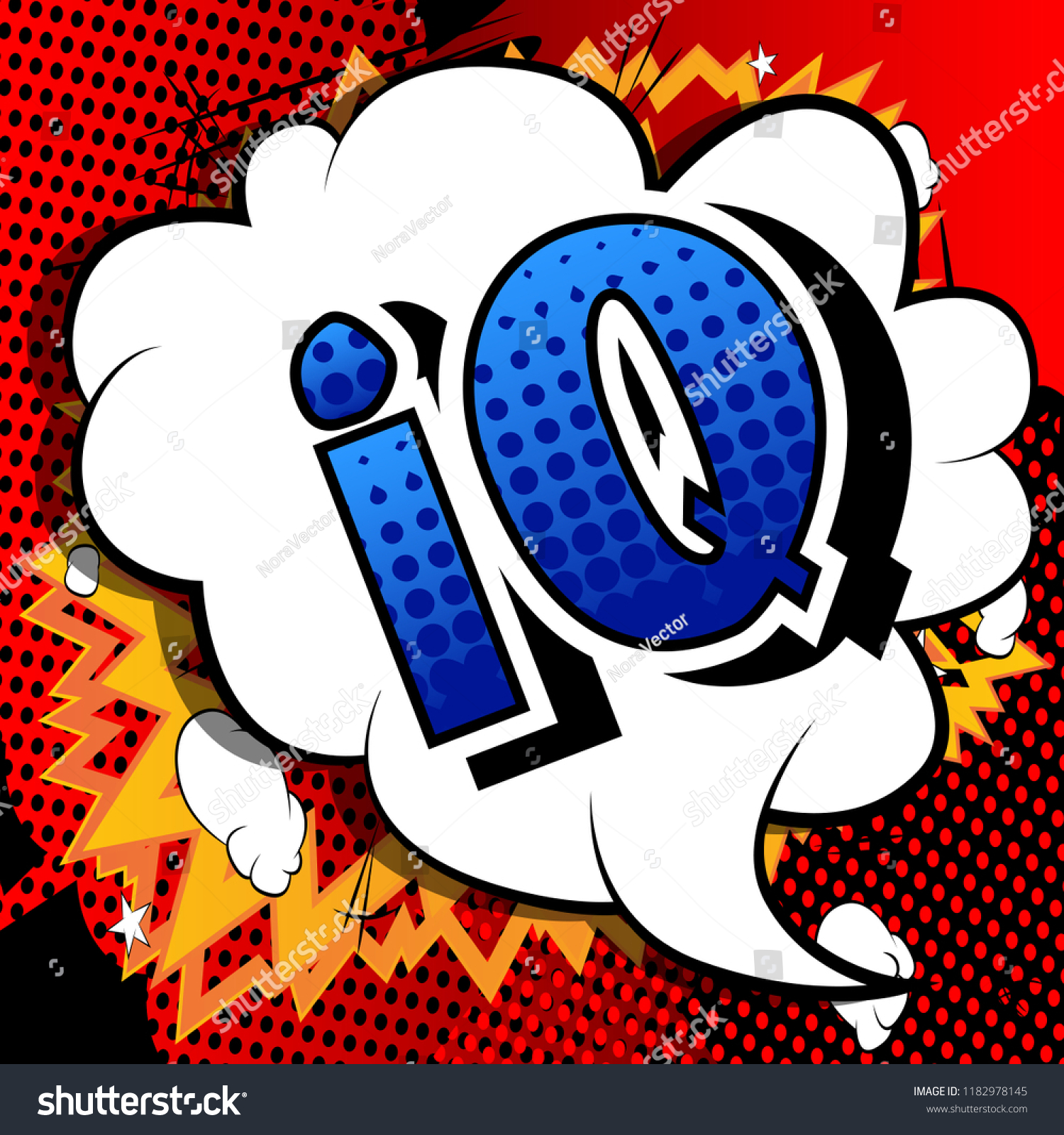 Iq Vector Illustrated Comic Book Style Stock Vector (Royalty Free ...