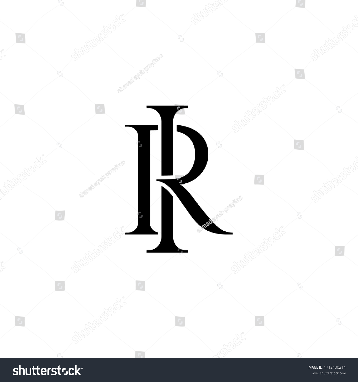 Vektor Stok Ir Letter Original Monogram Logo Design (Tanpa Royalti ...