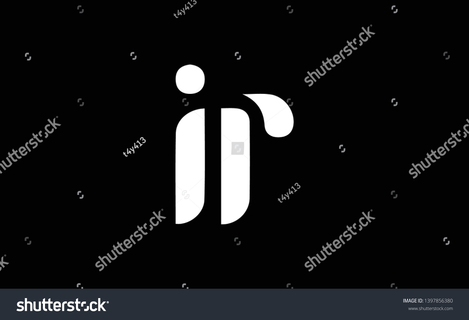 Ir Logo Design Template Vector Illustration Stock Vector (Royalty Free ...