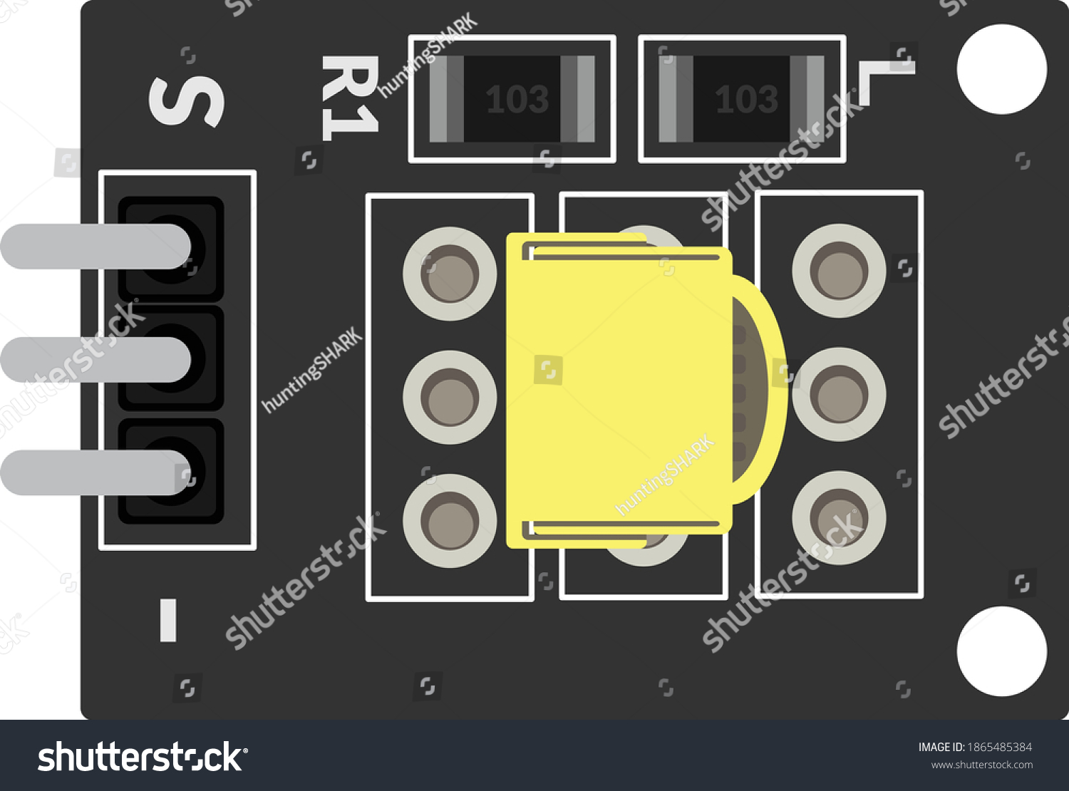 Ir Reciver Sensor Module Top View Stock Vector (Royalty Free ...