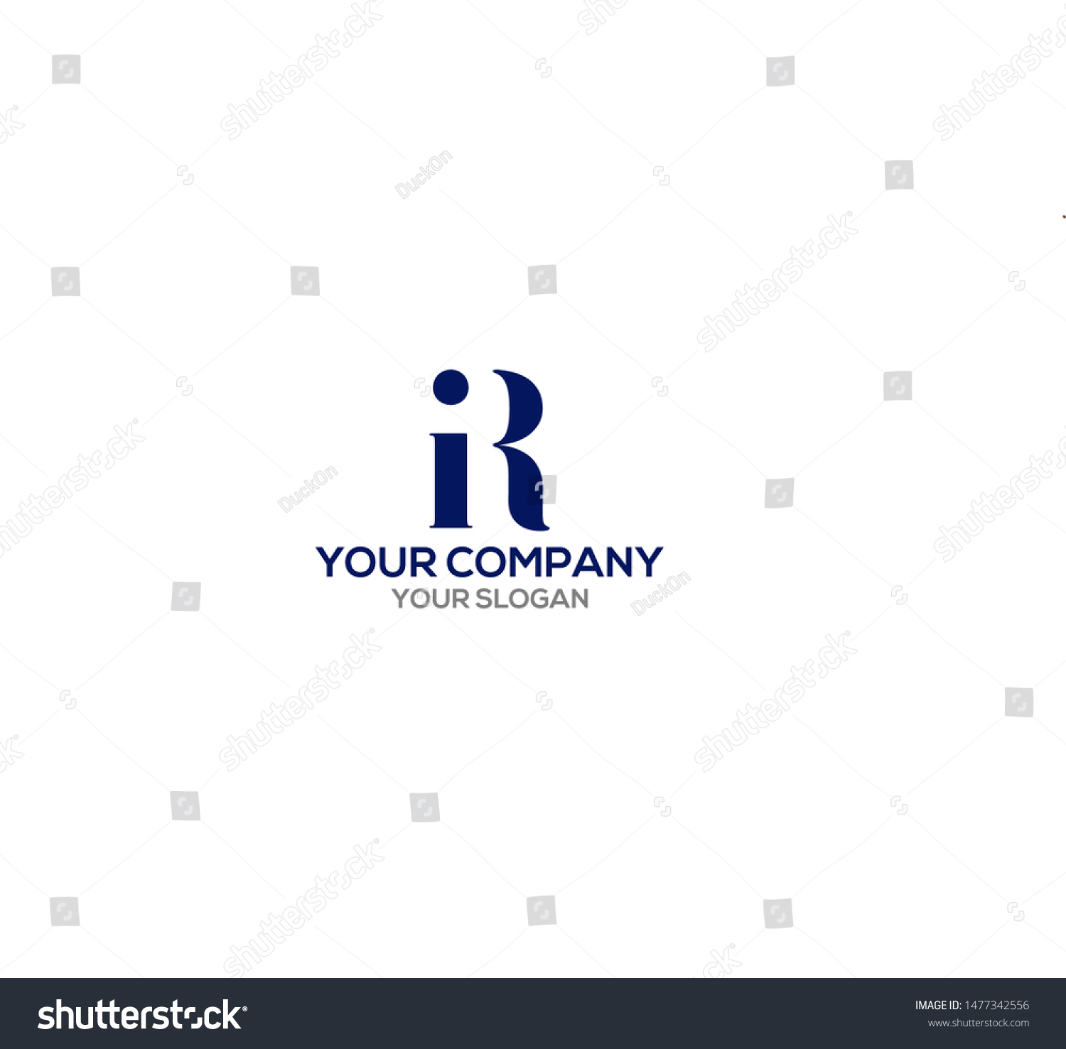 Ir Simple Logo Design Vector Stock Vector (Royalty Free) 1477342556