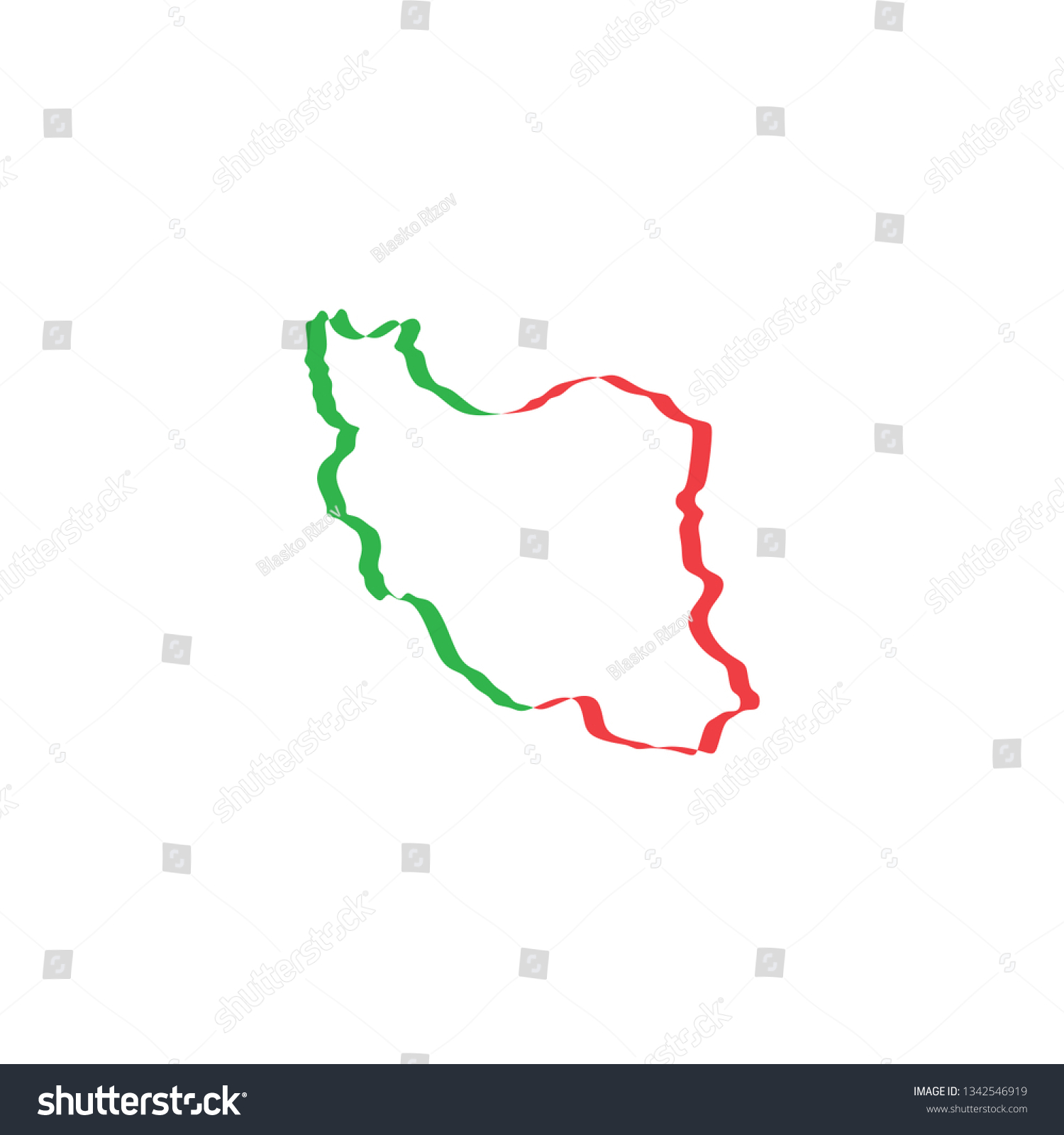 Iran Map Icon Vector Symbol Stock Vector (Royalty Free) 1342546919 ...
