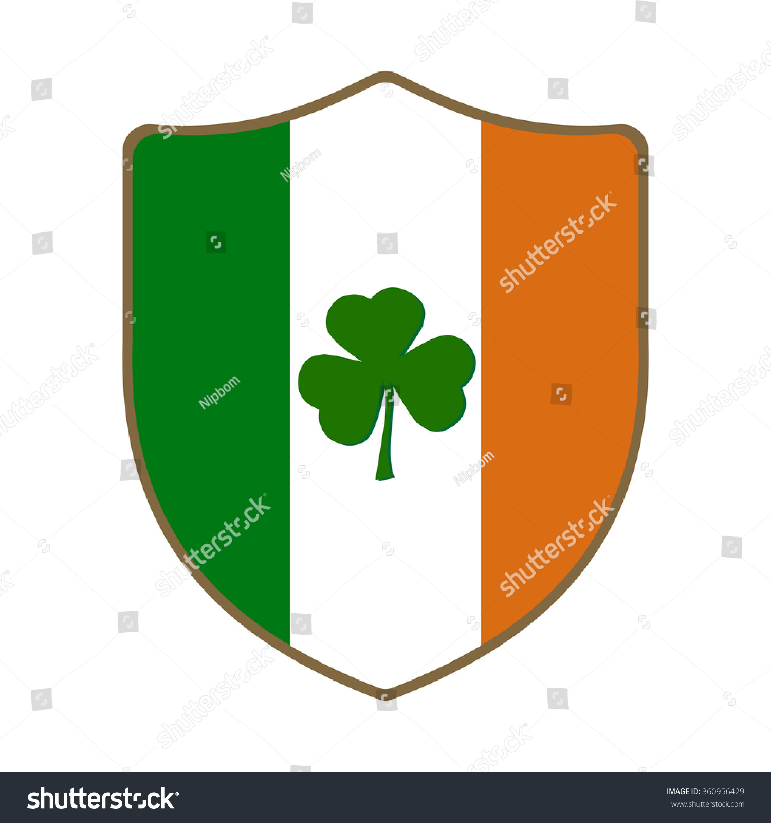Ireland Logo, Flag, Icon, Shadow Stock Vector Illustration 360956429 ...