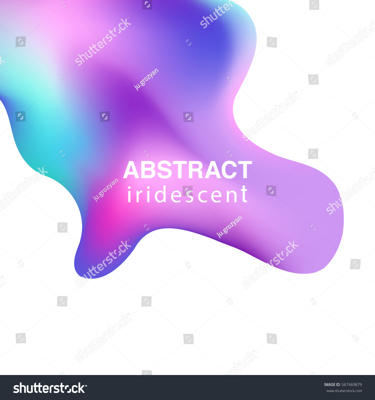 Iridescent Color Abstract Shape Design Template Stock Vector (Royalty ...
