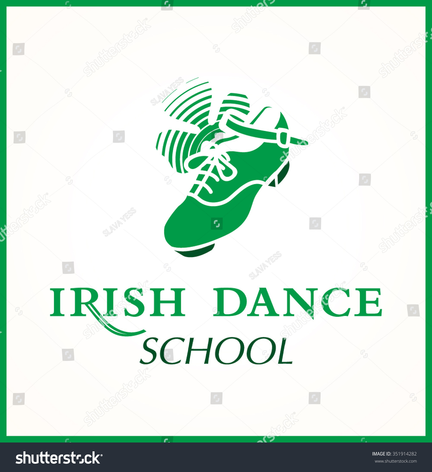 Irish Dance School Logo: vector de stock (libre de regalías) 351914282