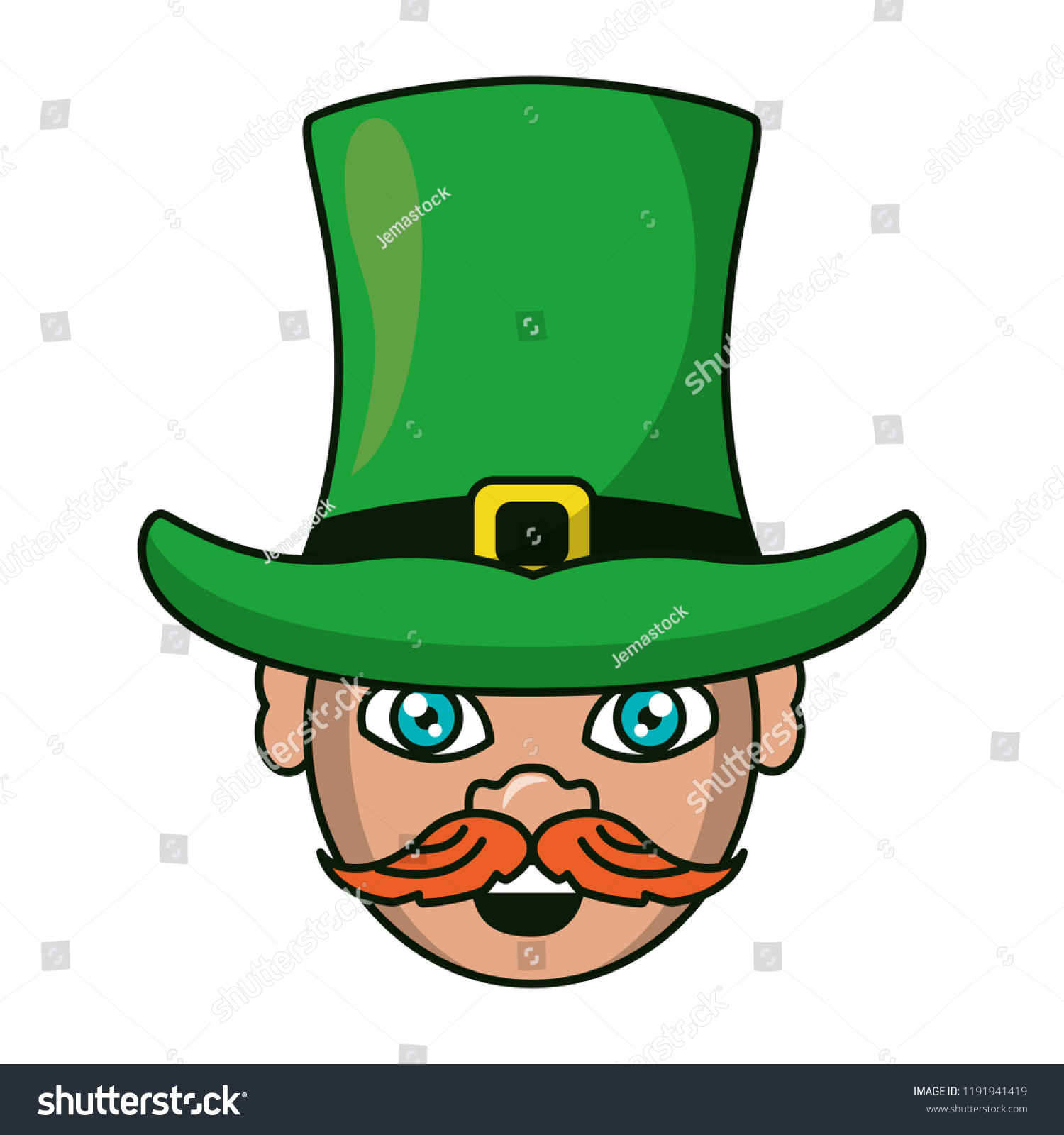 Irish Elf Face Cartoon Stock Vector (Royalty Free) 1191941419
