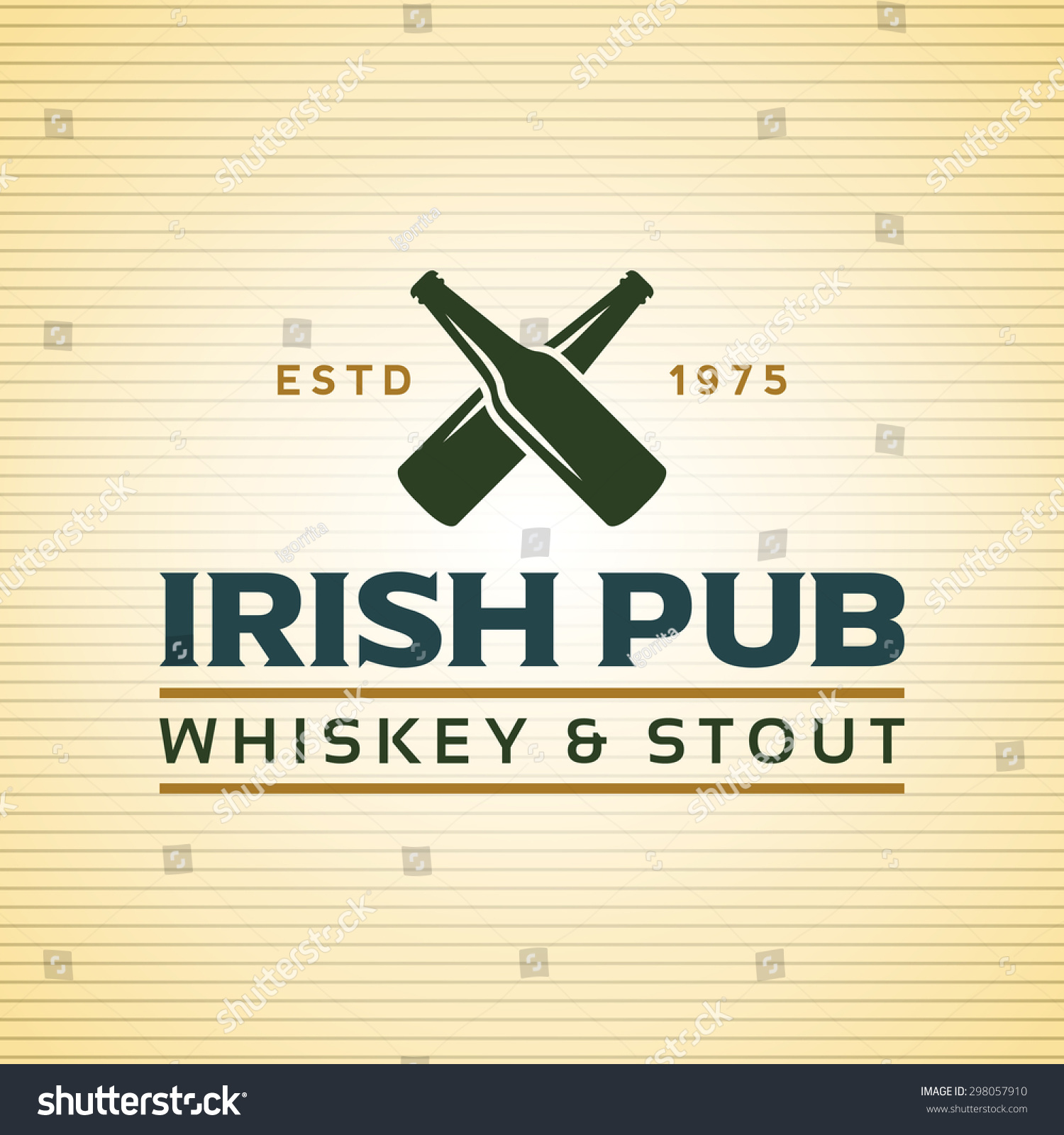 Irish Pub Label Vector Eps10 Illustration Stock Vector (Royalty Free ...