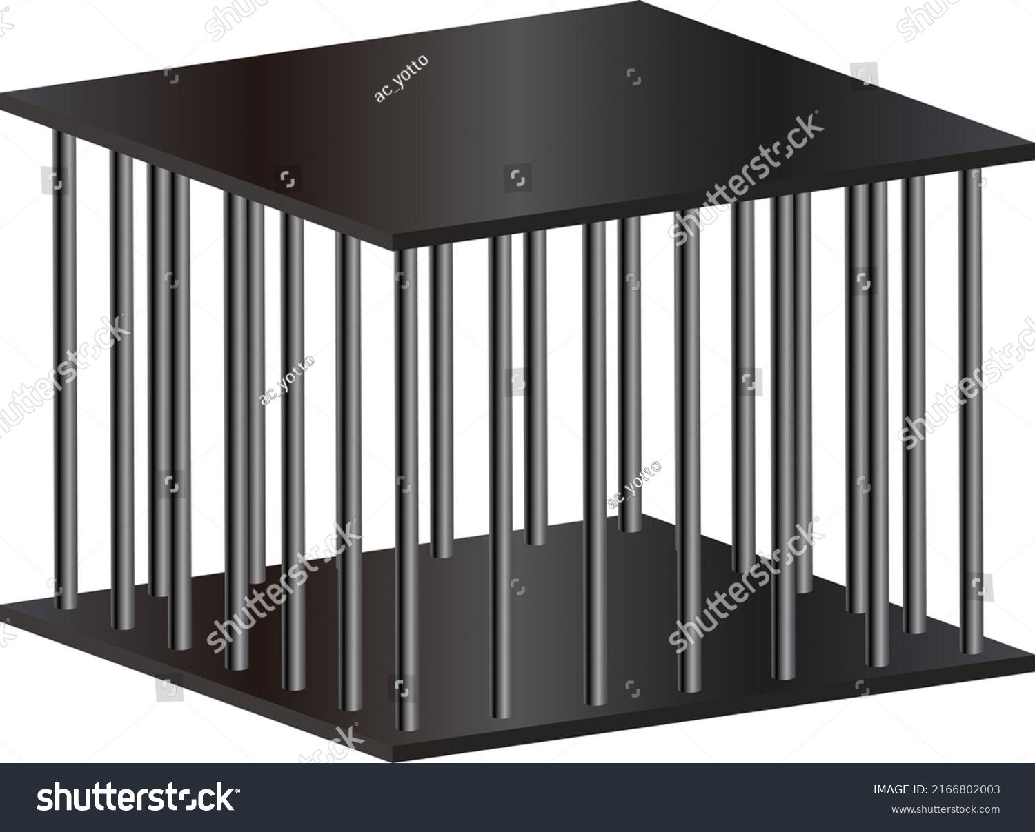 Iron Cage Isolated Vector Illustration Stock Vector (Royalty Free ...