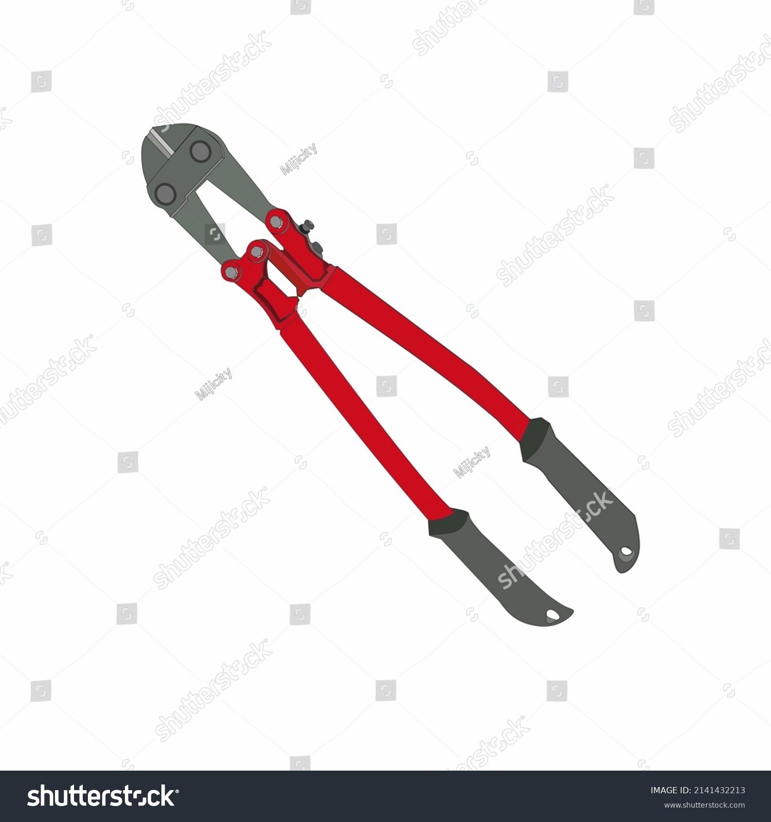 Iron Cutter Vector On White Background Stock Vector (Royalty Free ...