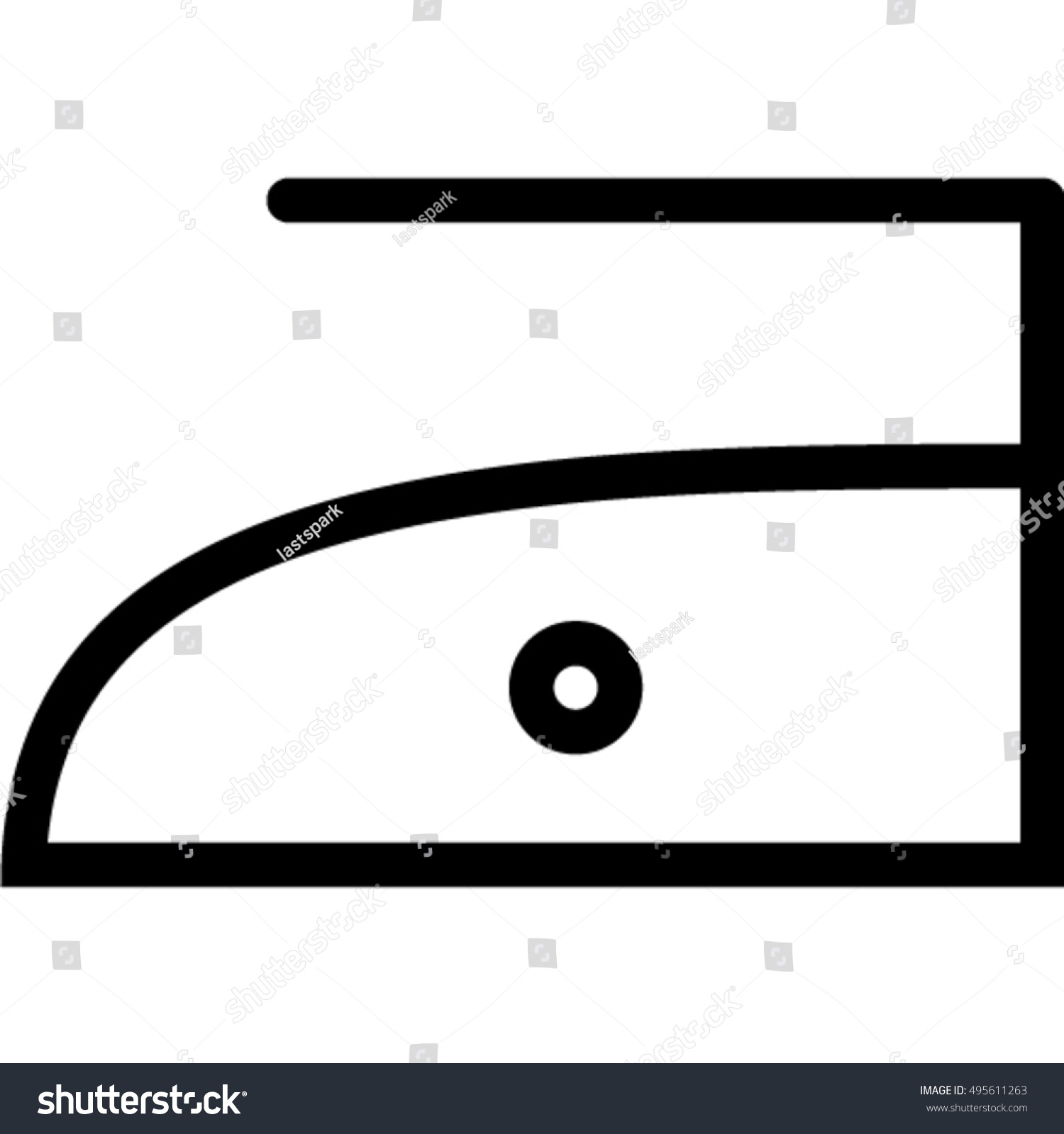Iron Outline Icon Stock Vector (Royalty Free) 495611263 | Shutterstock