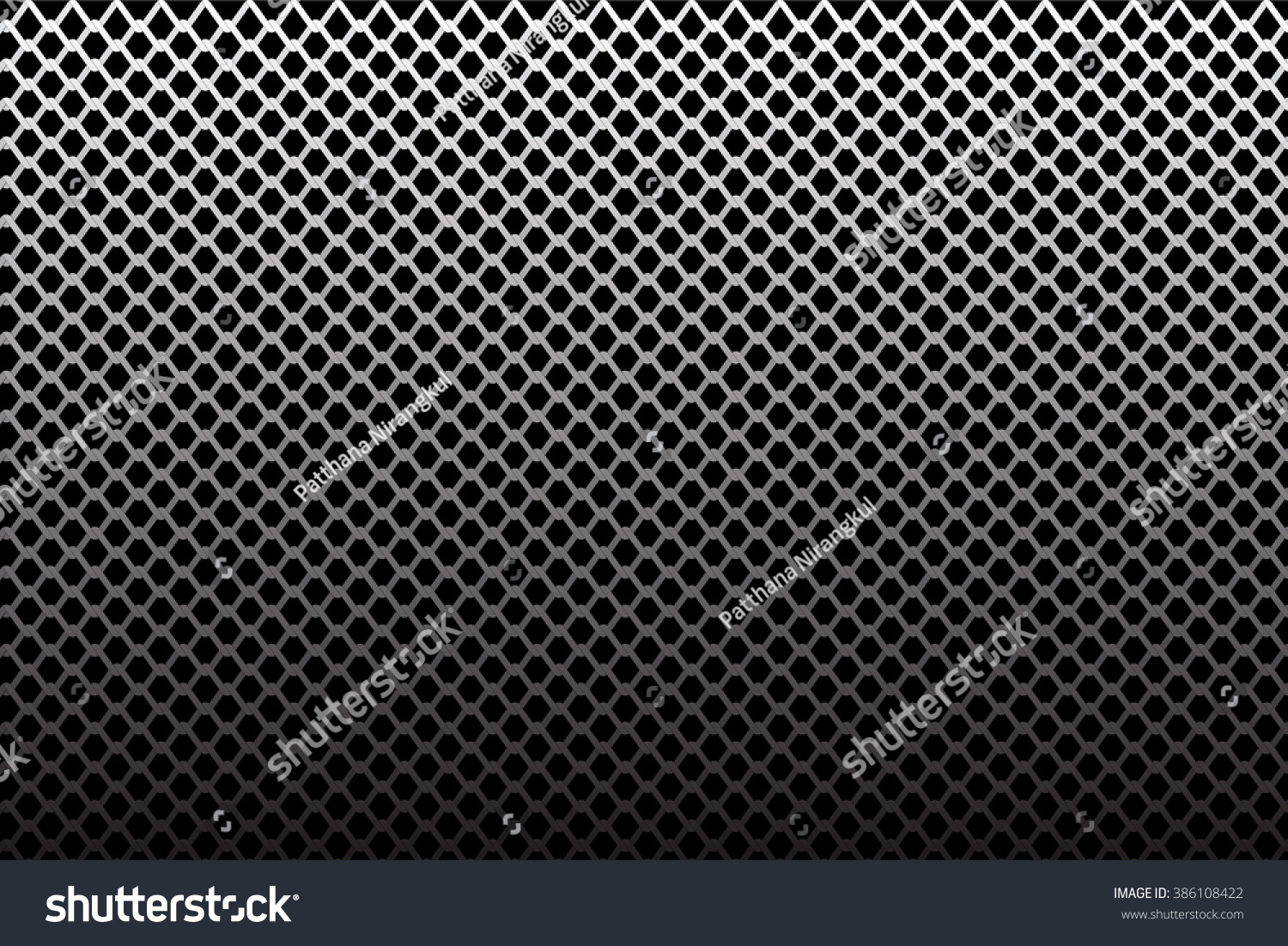 Iron Wire Mesh Pattern On Black Stock Vector (Royalty Free) 386108422