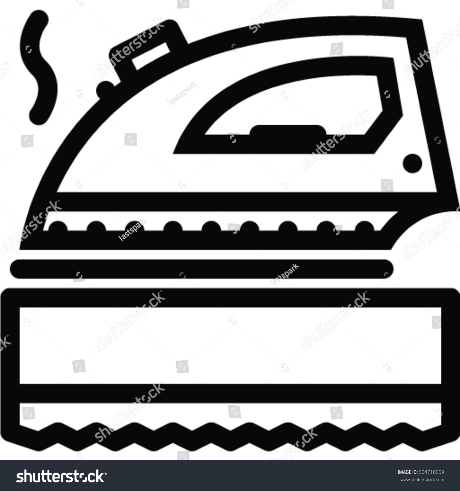 Ironing Icon Stock Vector (Royalty Free) 504710059