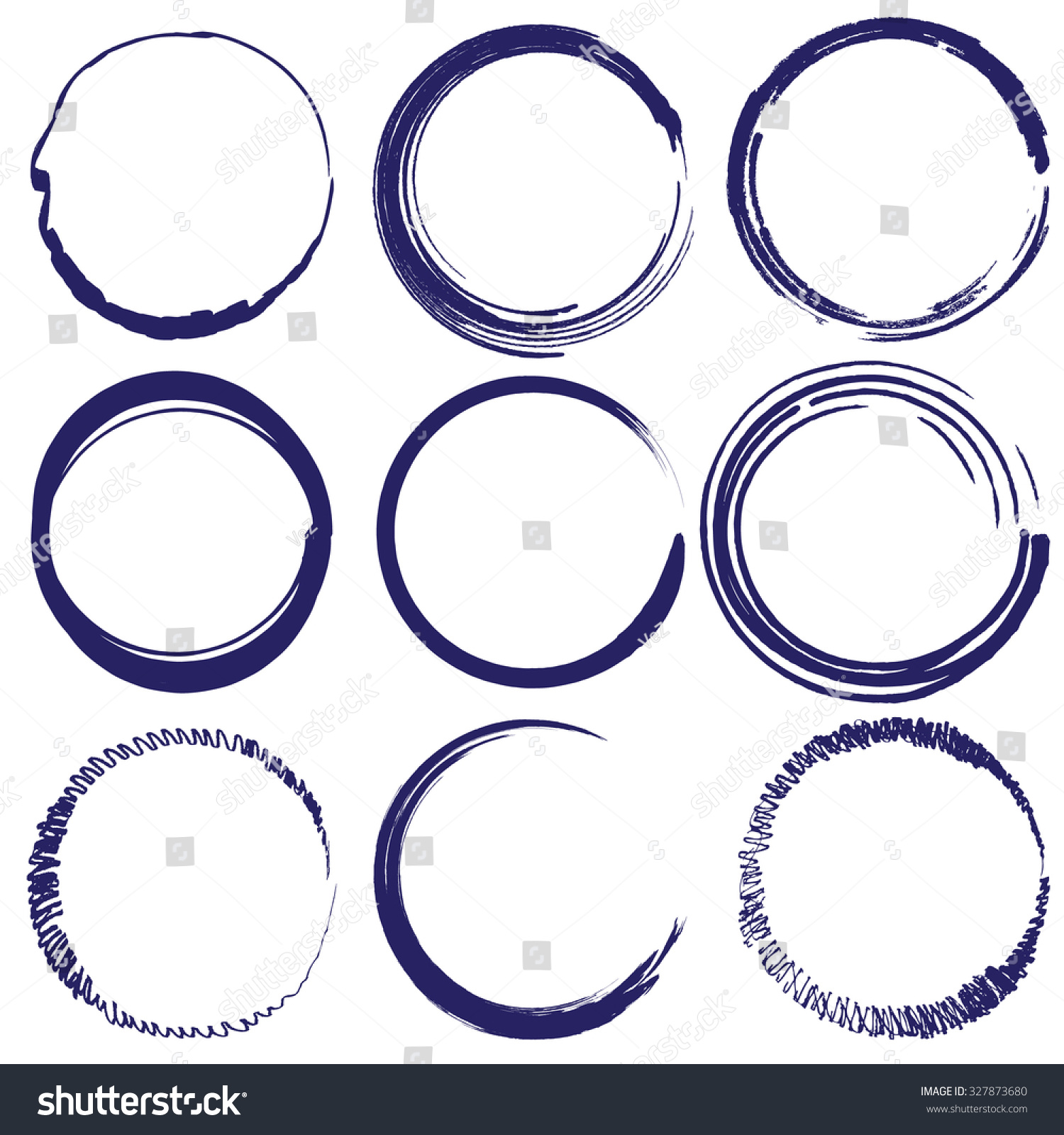 Irregular Sketched Circles Stock Vector (Royalty Free) 327873680