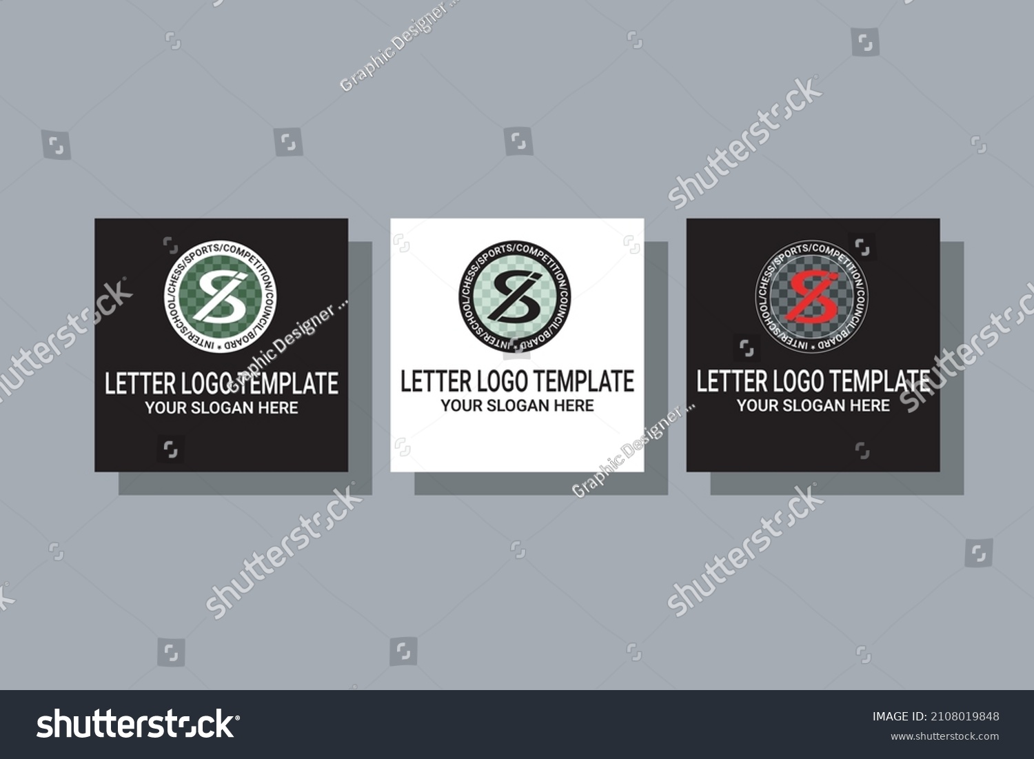 Isc Isb Logo Template Stock Vector (Royalty Free) 2108019848