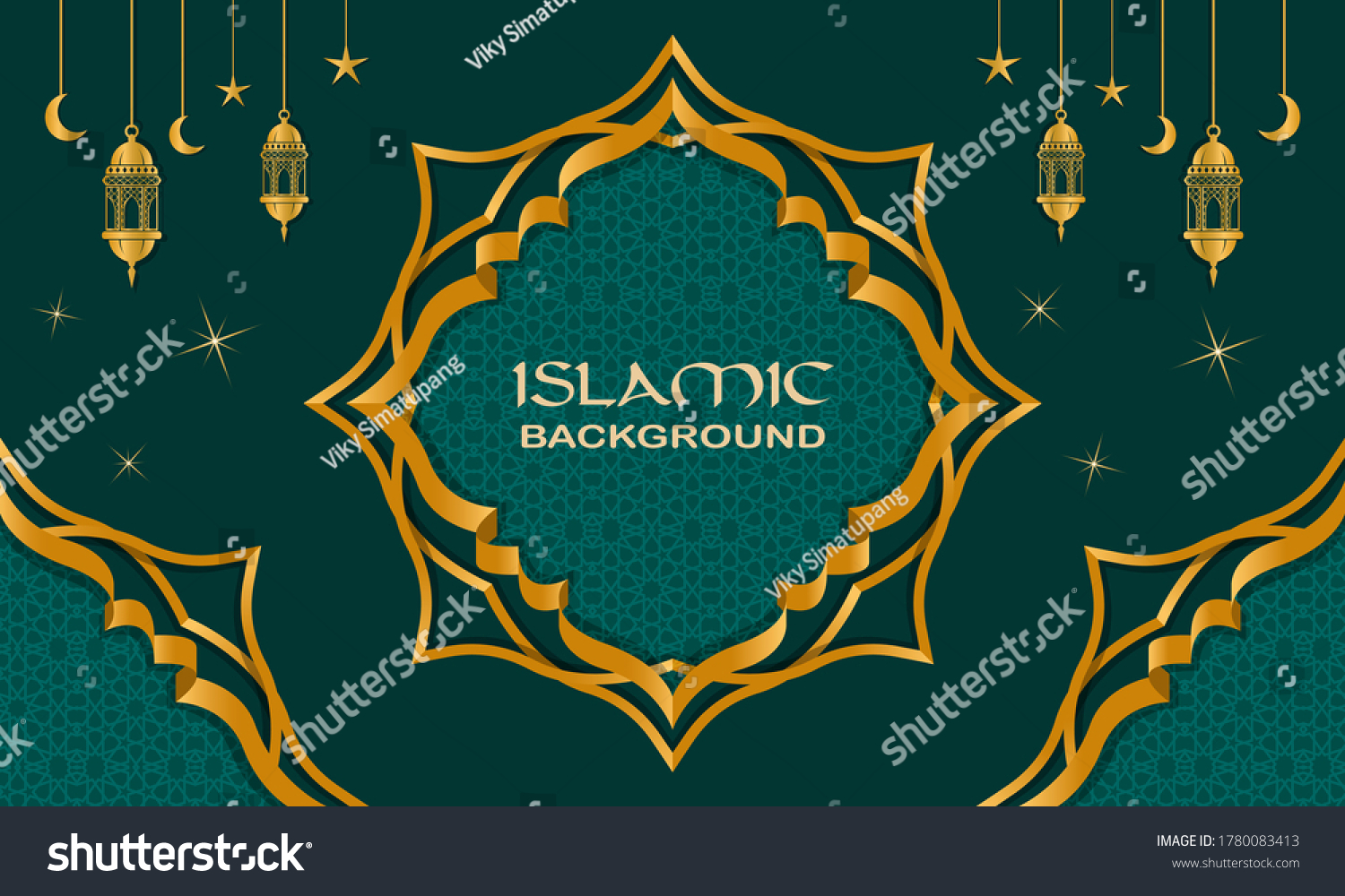 Islamic Arabesque Background Design Islamic Feast Stock Vector (Royalty ...
