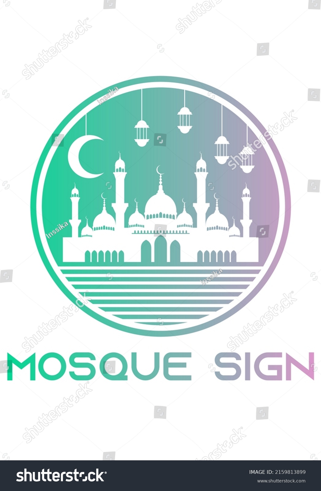 Islamic Association Logo Vector Design Stock Vector (Royalty Free ...