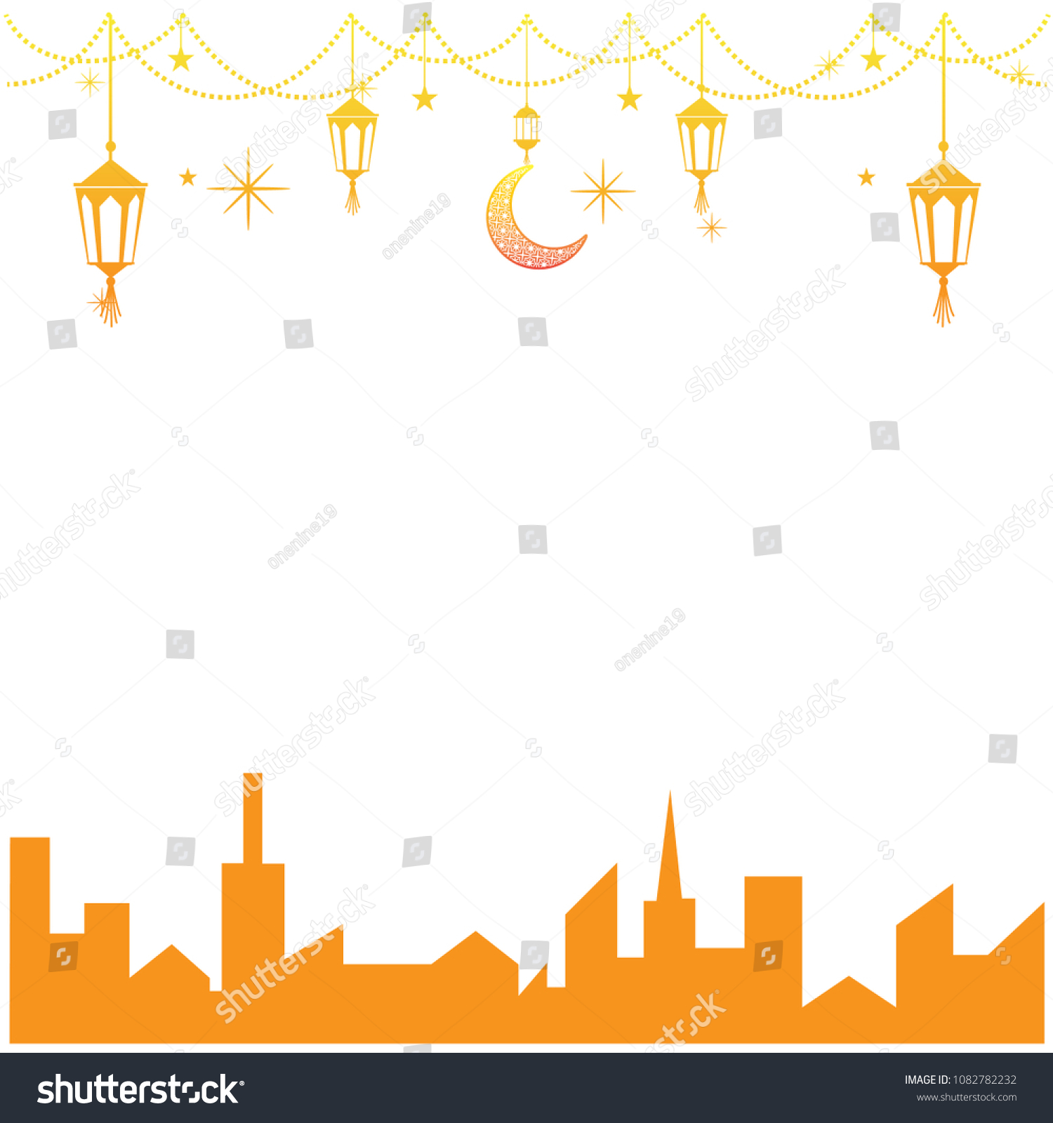 Islamic Background Logo Stock Vector (Royalty Free) 1082782232 ...