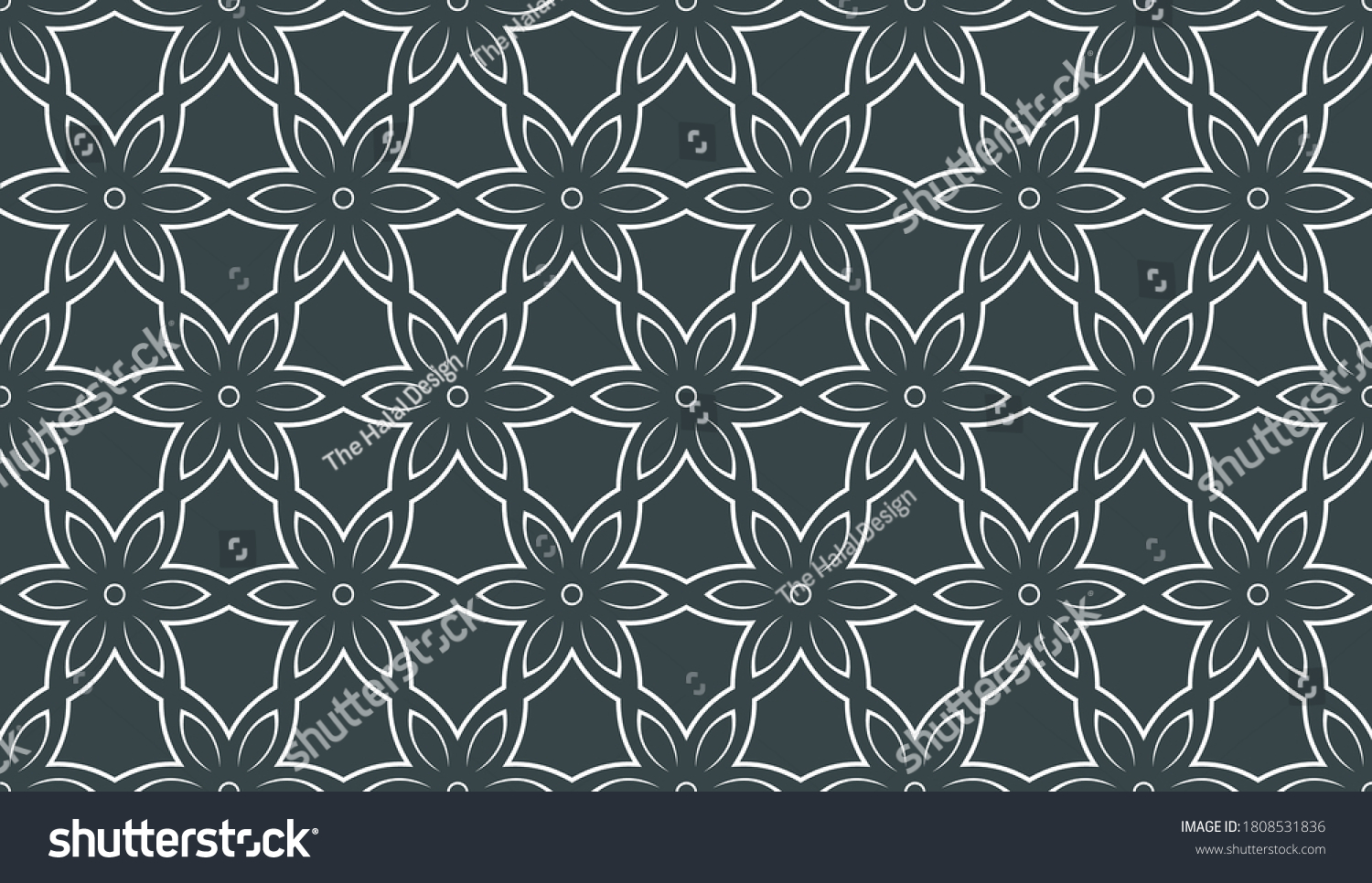 Islamic Background Pattern Dark Grey Color Stock Vector (Royalty Free ...