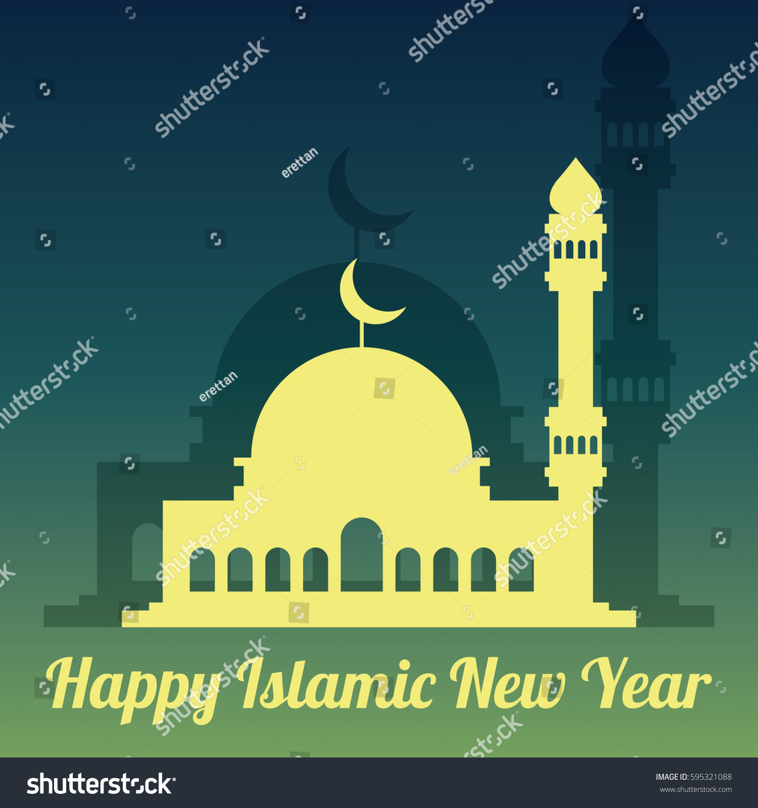Islamic Card Design: vector de stock (libre de regalías) 595321088 ...