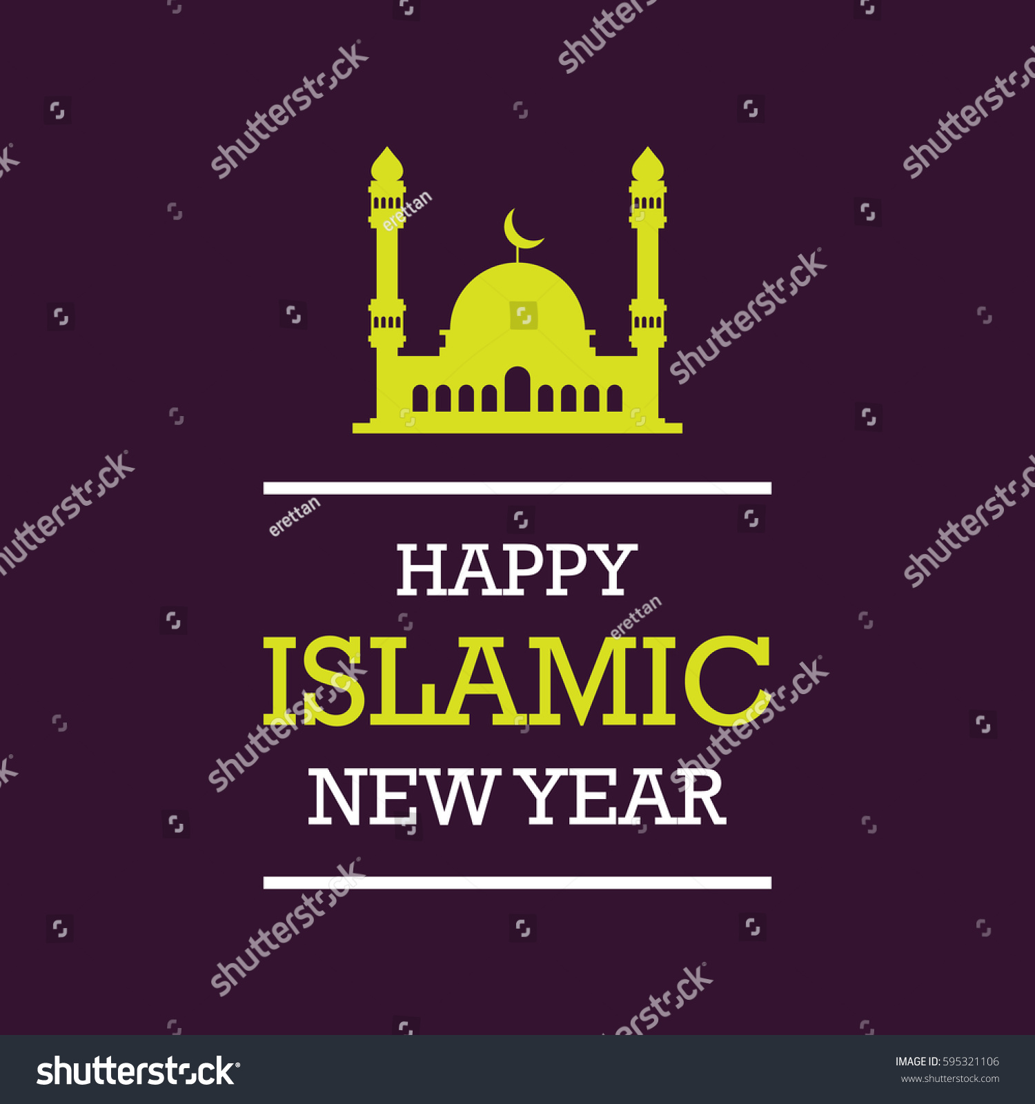 Islamic Card Design Stock Vector (Royalty Free) 595321106