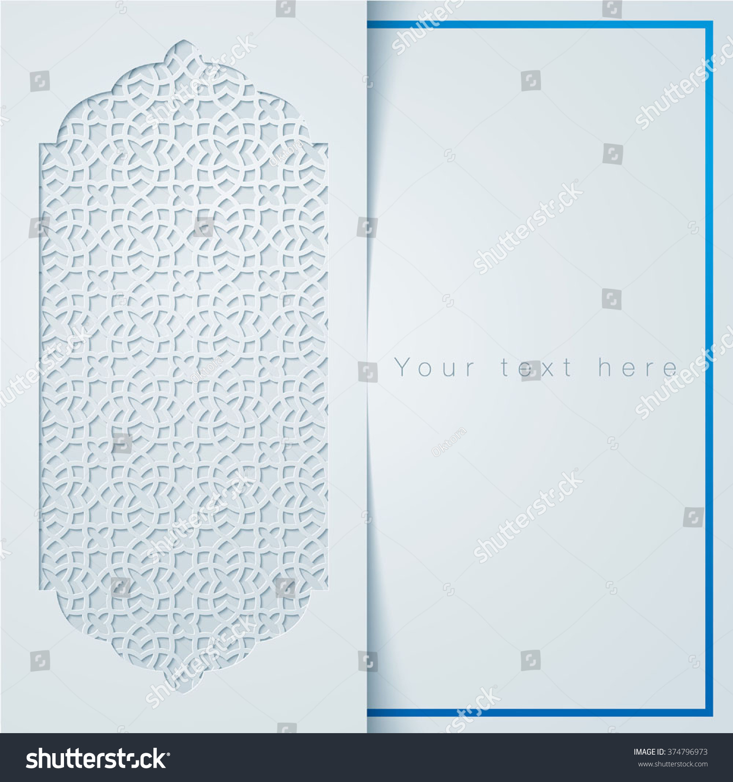 Islamic Design Greeting Background Template Arabic Stock Vector ...