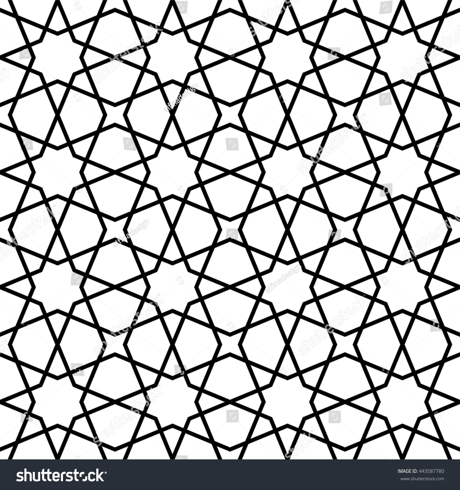 Islamic Geometric Art Arabic Line Pattern: Vector có sẵn (miễn phí bản ...