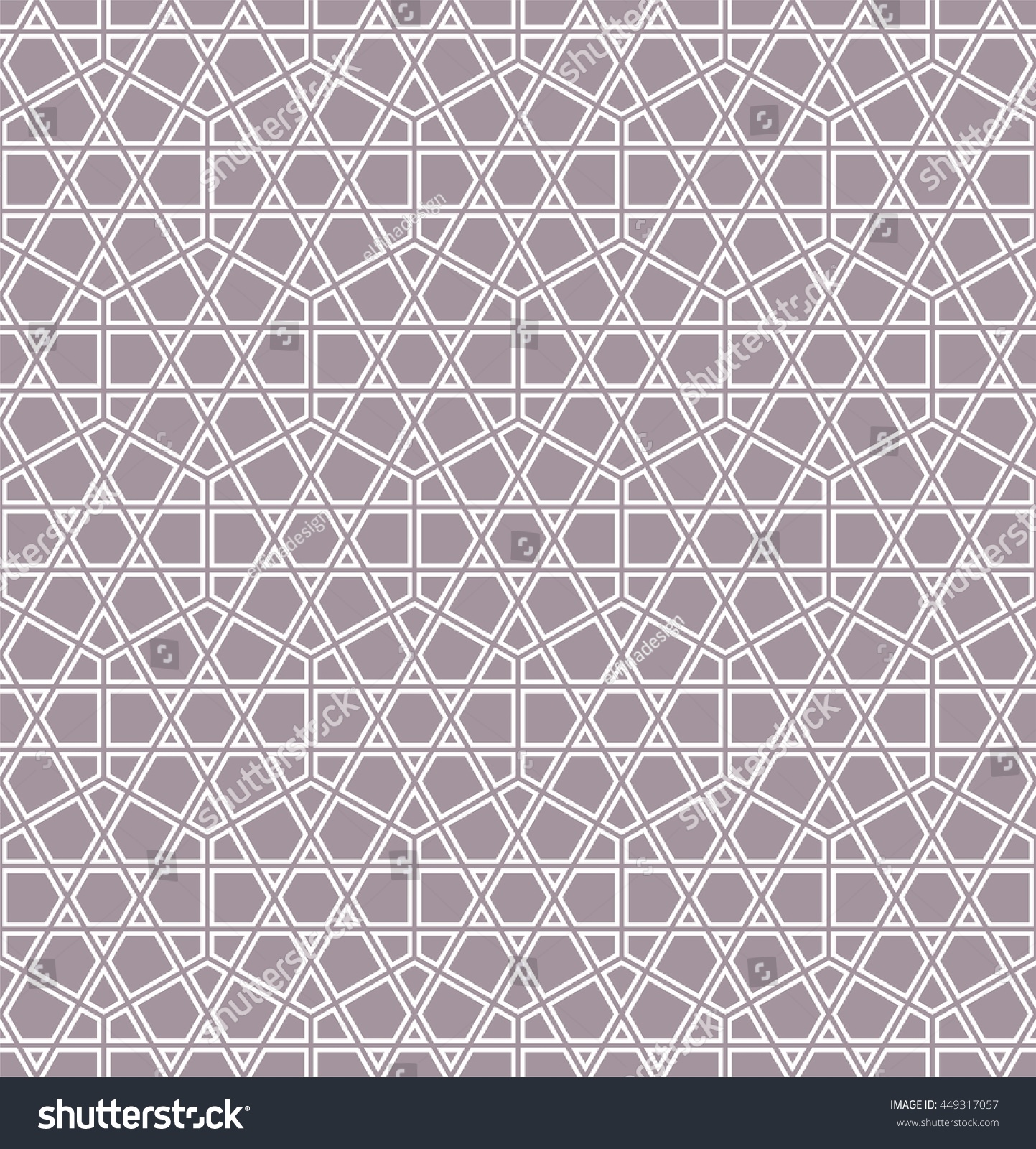 Islamic Geometric Art Arabic Pattern Hexagons Stock Vector (Royalty ...