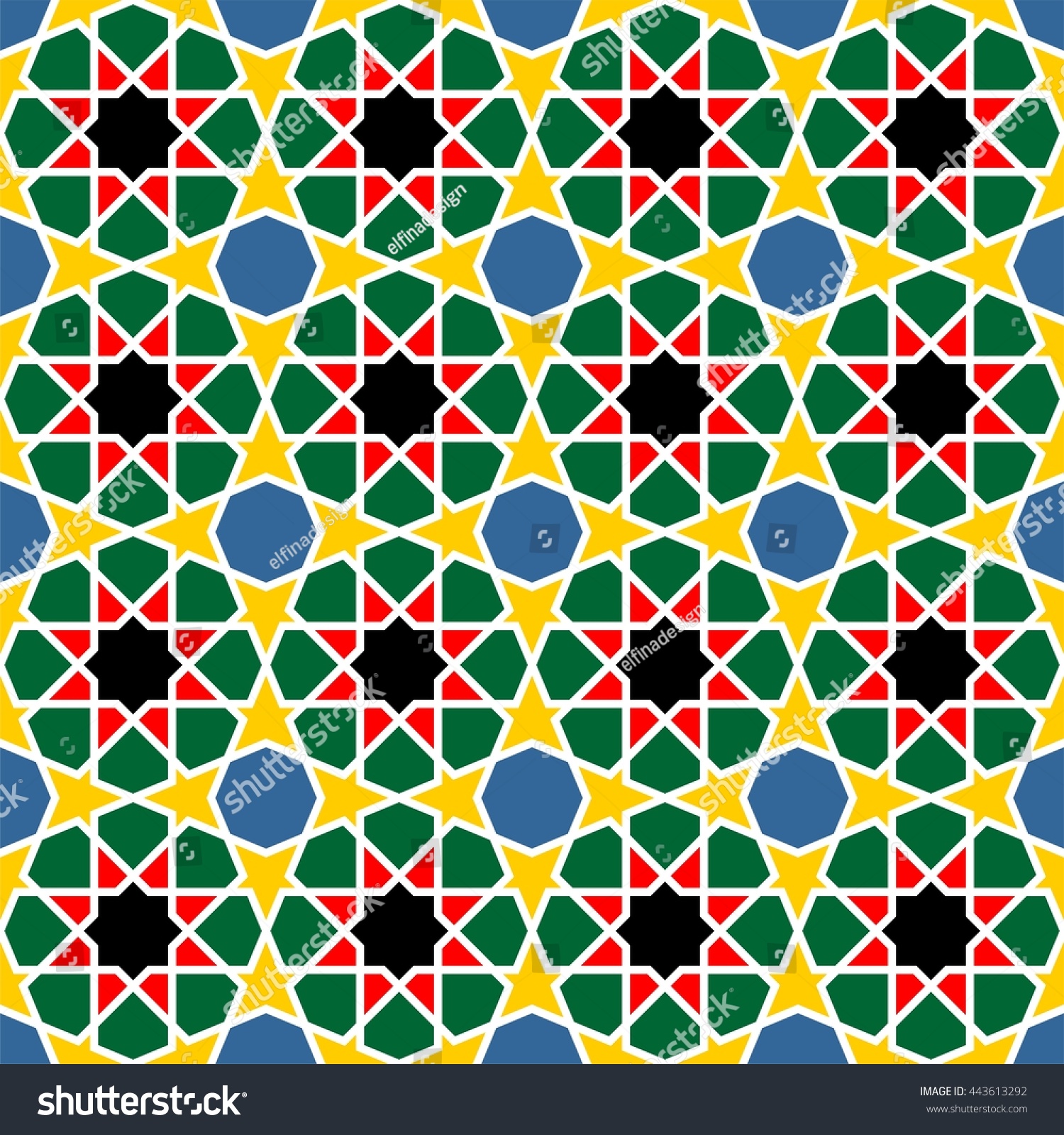 Islamic Geometric Art Arabic Star Pattern Stock Vector (Royalty Free ...