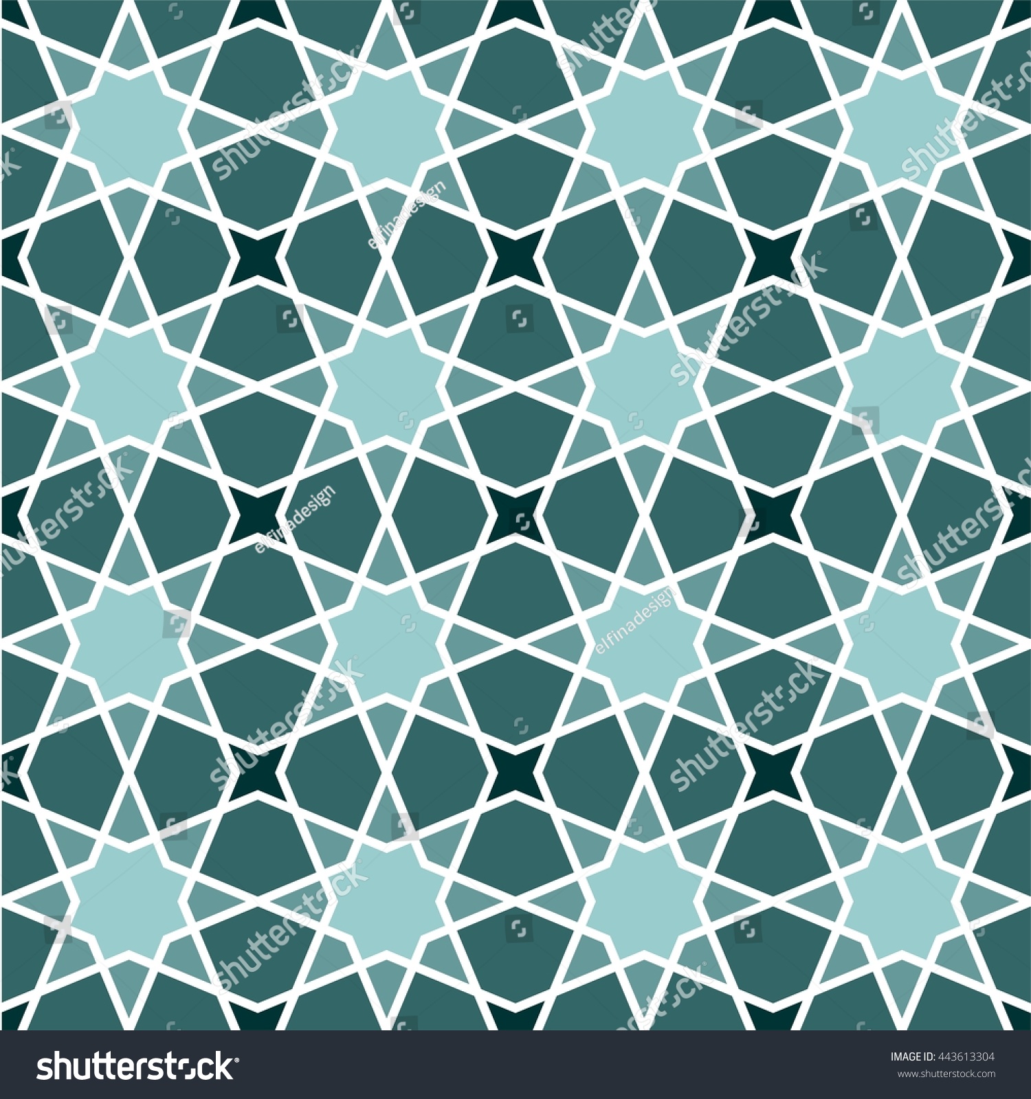 Islamic Geometric Art Arabic Star Pattern Stock Vector (Royalty Free ...