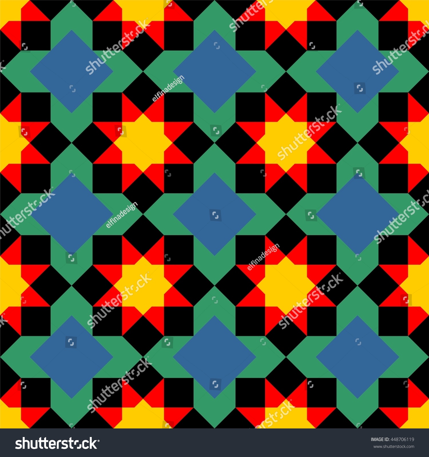 Vektor Stok Islamic Geometric Art Arabic Star Pattern (Tanpa Royalti ...