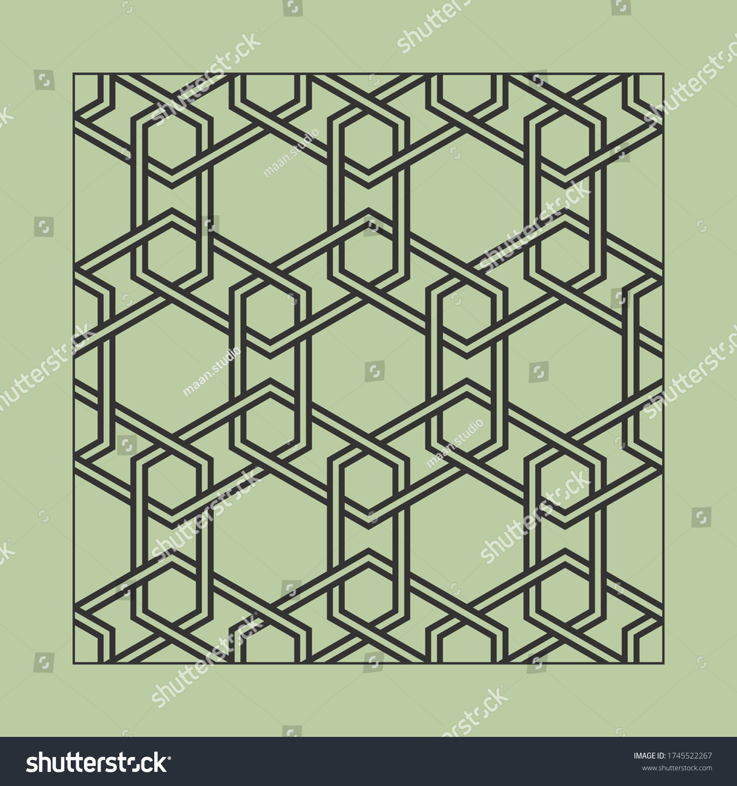 Islamic Geometric Pattern Arabic Tessellation Vector Stock Vector ...