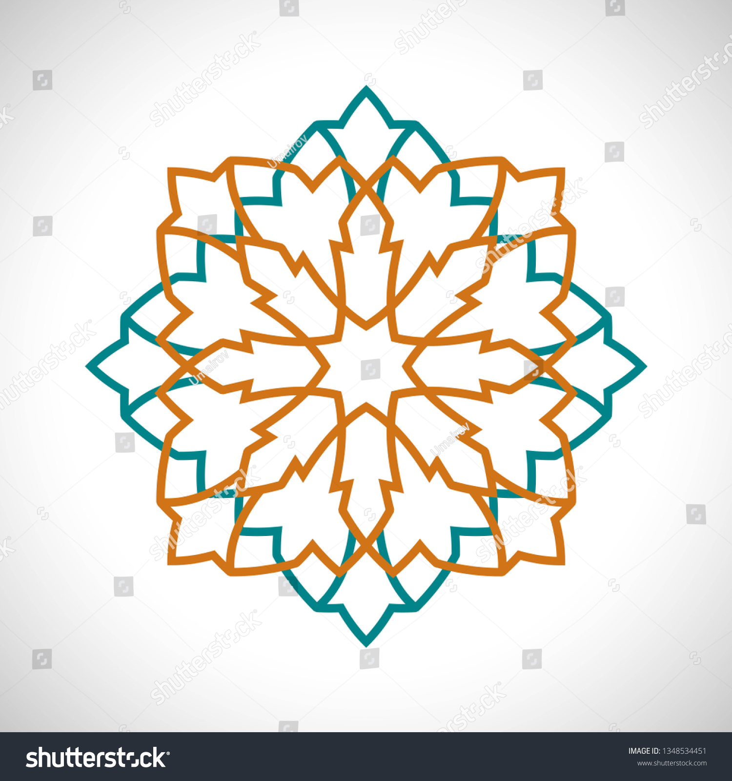 Islamic Geometry Pattern Background Gold Tosca Stock Vector (Royalty ...