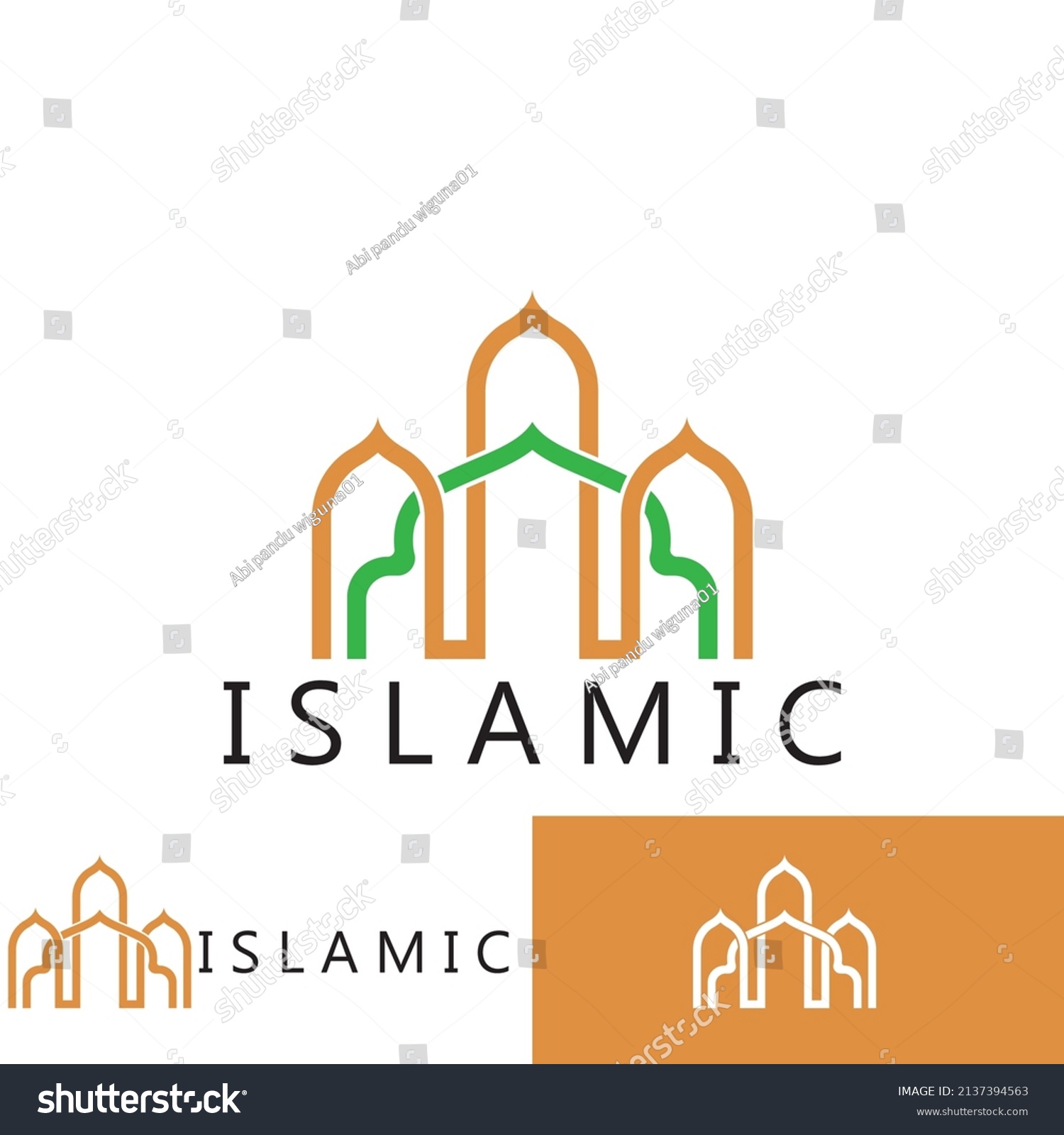 Islamic Icon Vector Illustration Template Design Stock Vector (Royalty ...