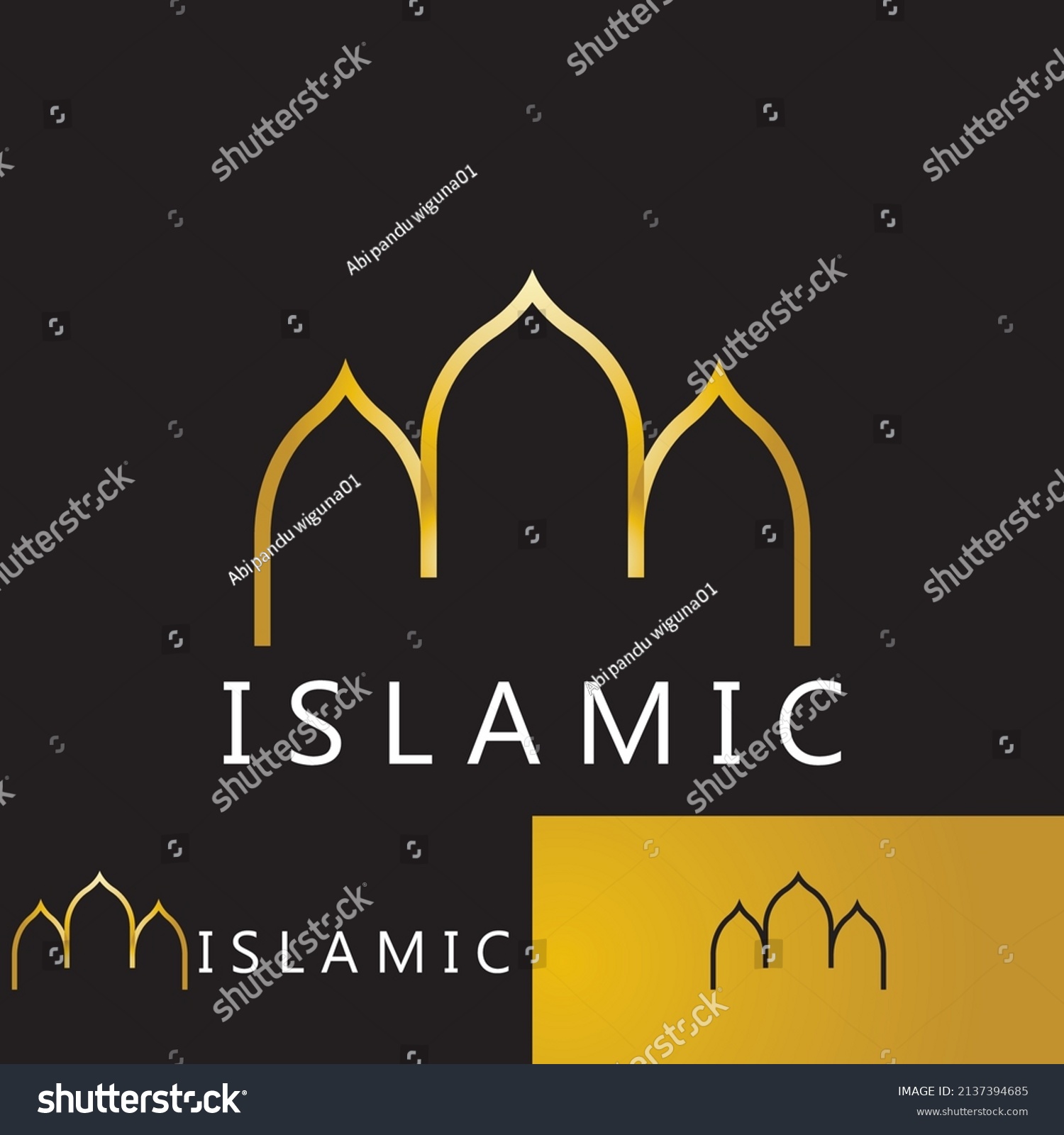 Islamic Icon Vector Illustration Template Design Stock Vector (Royalty ...